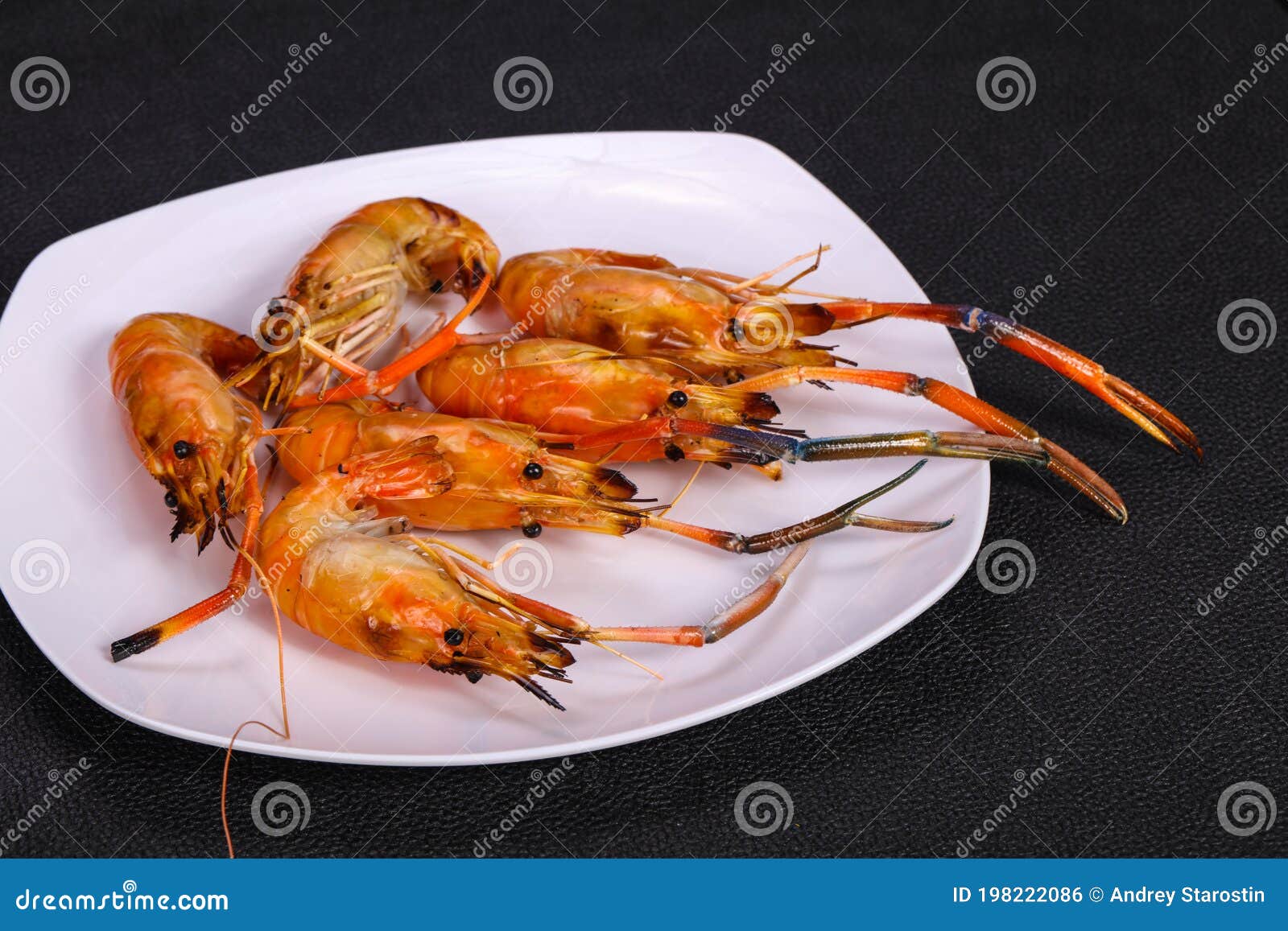 Grilled Water Prawn in the Plate Stock Photo - Image of cooking, fresh ...