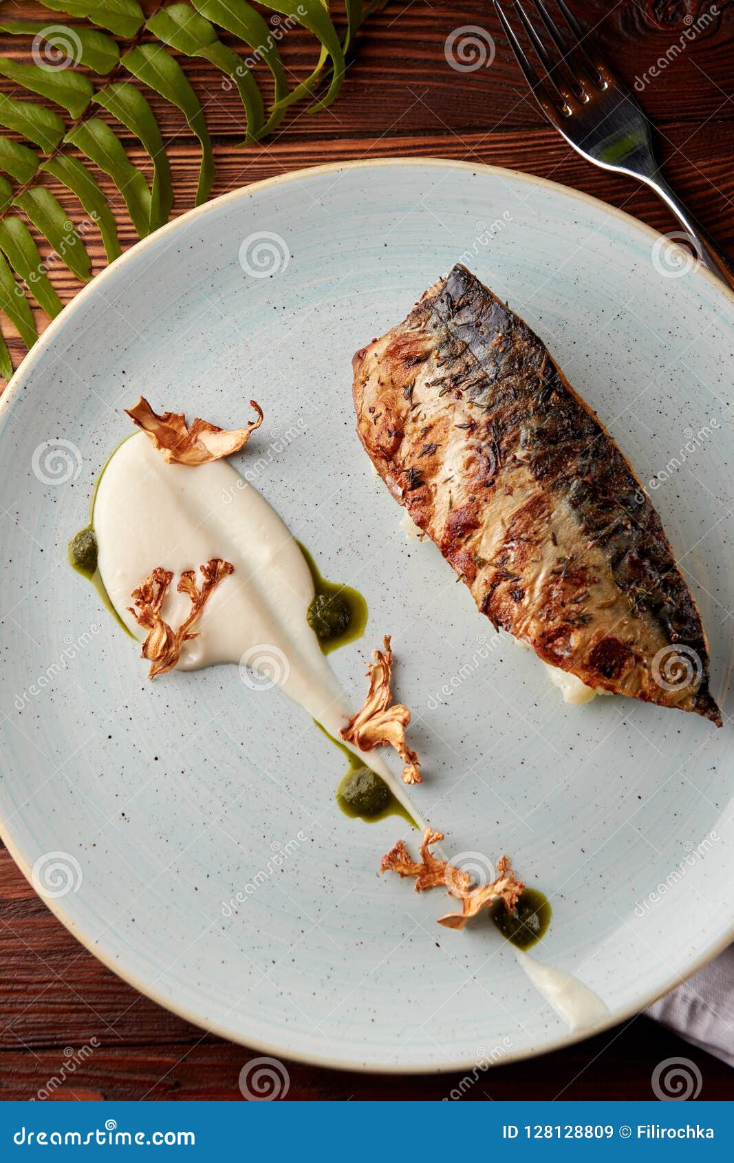 Grilled White Fish with Cauliflower Stock Image - Image of fresh, meal ...