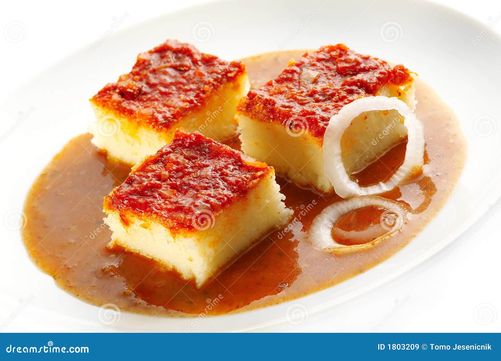 Grilled white polenta stock image. Image of garlic, restaurant - 1803209
