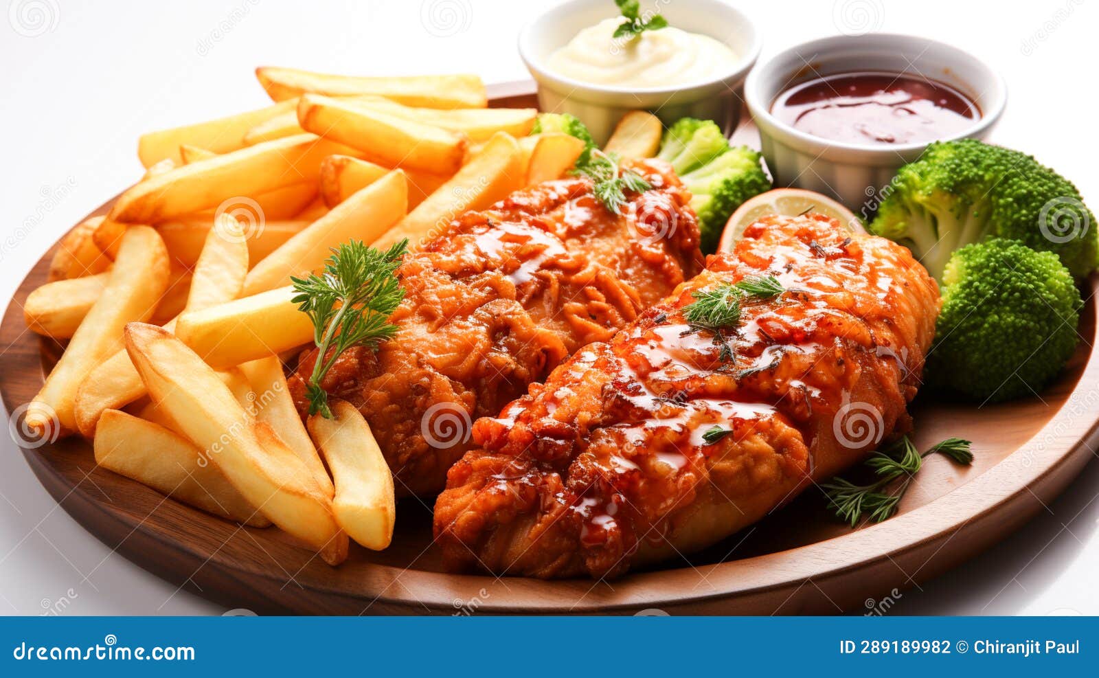 Grilles Chicken Steak Grilled Chicken Plate Fried Chicken Stock Photo ...