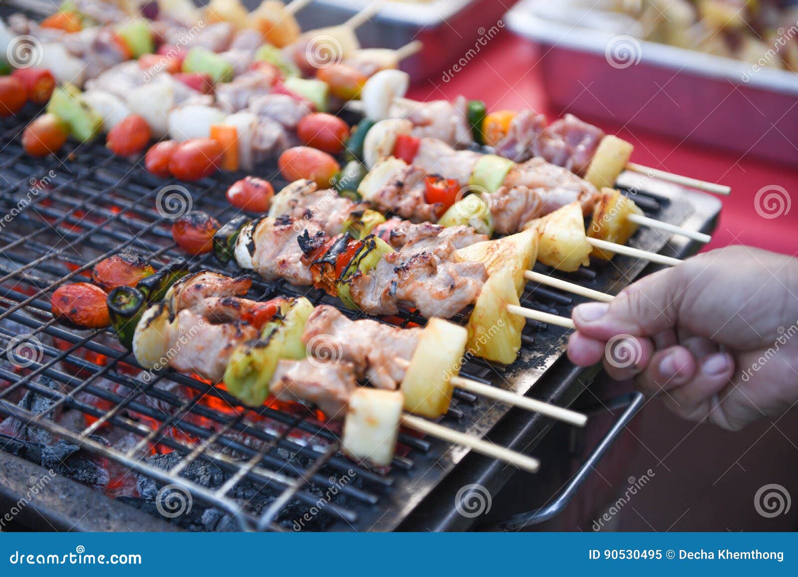 Grilling bbq stock image. Image of lunch, green, black - 90530495