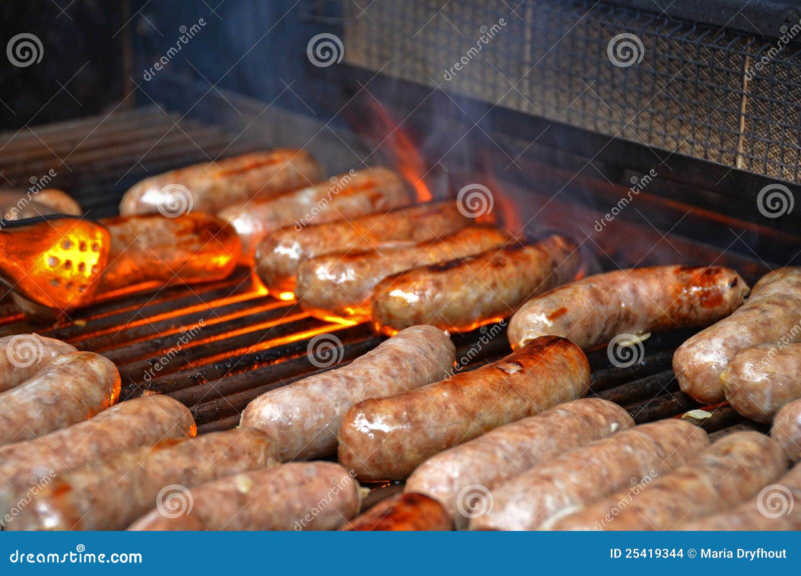 Grilling brats stock photo. Image of meat, grilling, sausage - 25419344