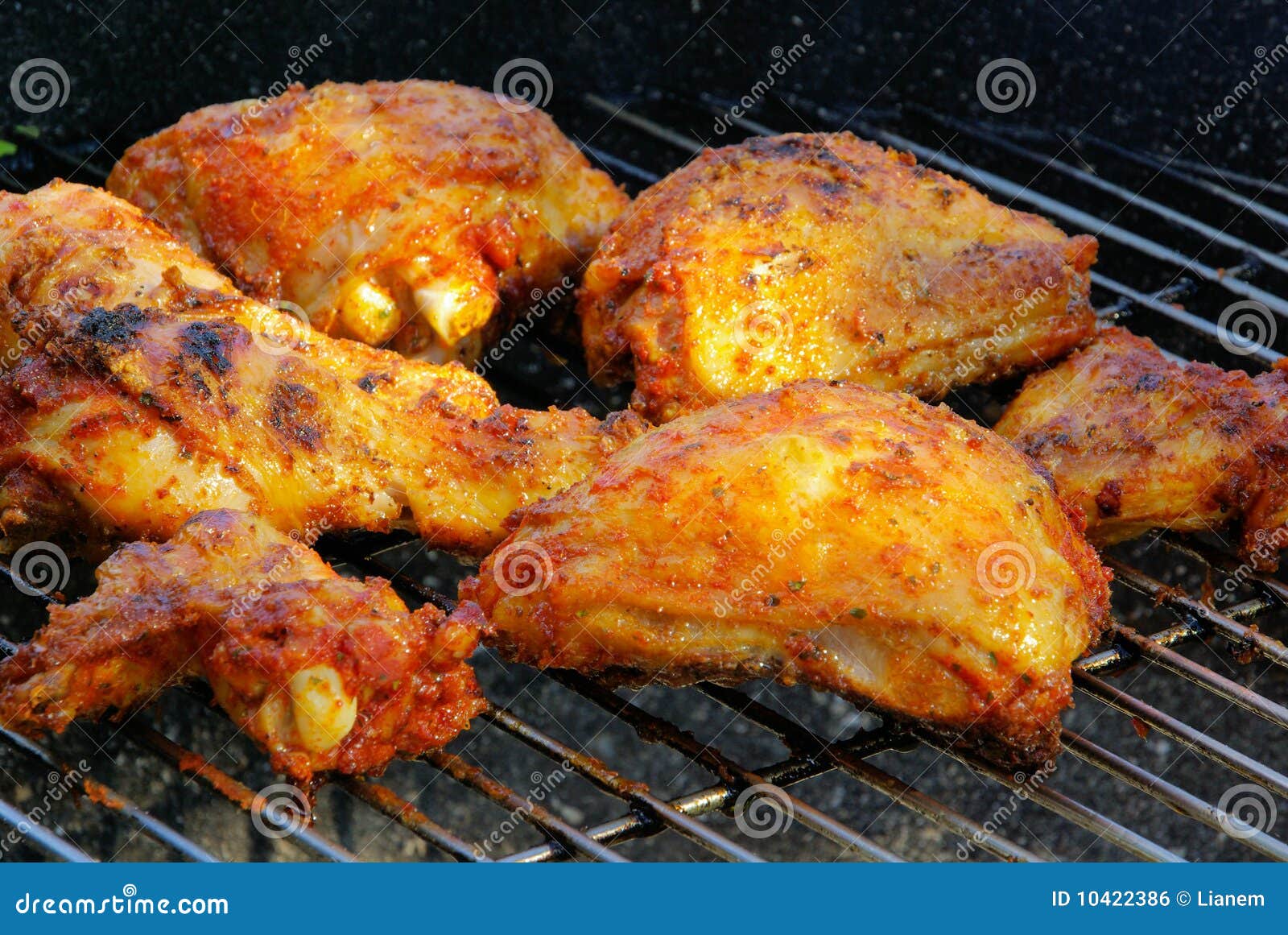 Grilling chicken stock photo. Image of broiler, grilled - 10422386