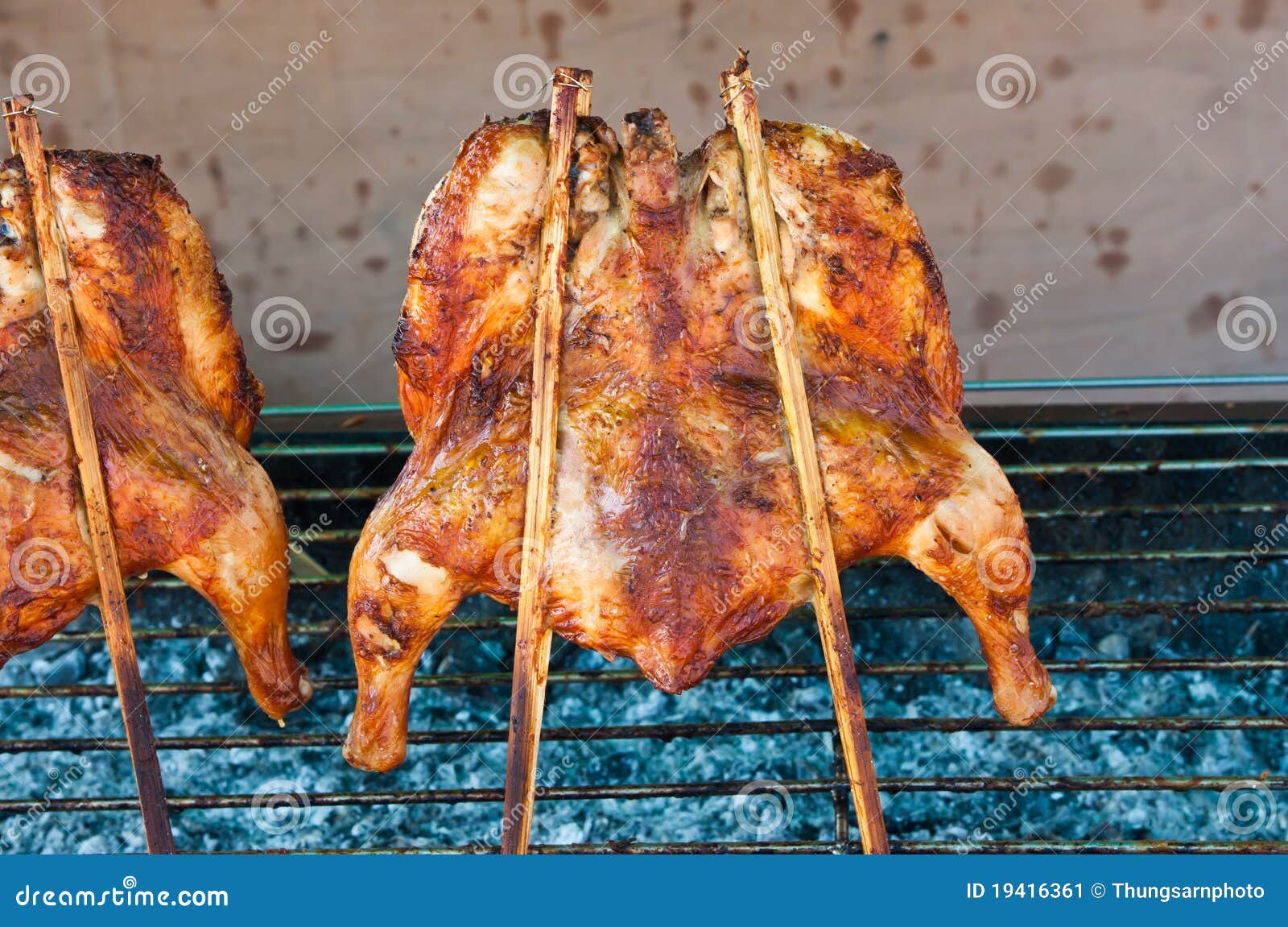 Grilling chicken stock image. Image of roasted, poultry - 19416361