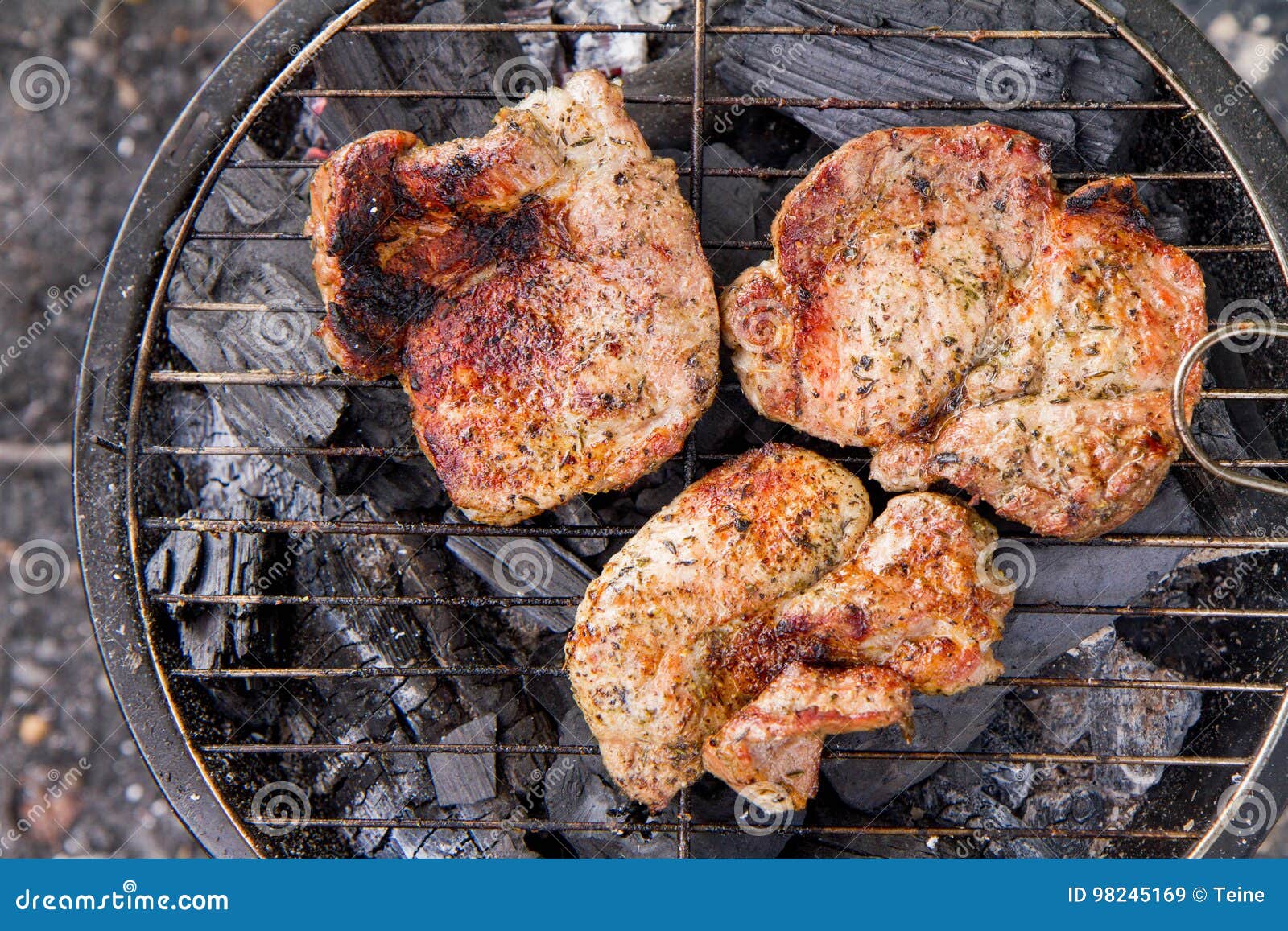 Grilling Chuck steak stock image. Image of garnish, beef - 98245169