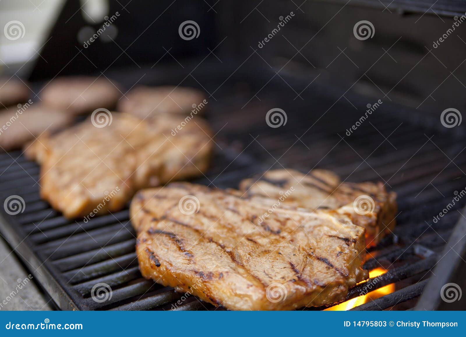 Grilling meat stock image. Image of grilling, supper - 14795803