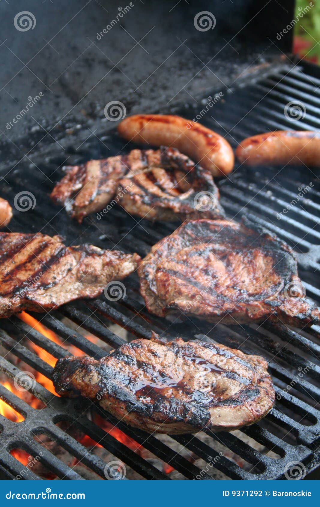 Grilling Meat stock photo. Image of outside, food, grilling - 9371292