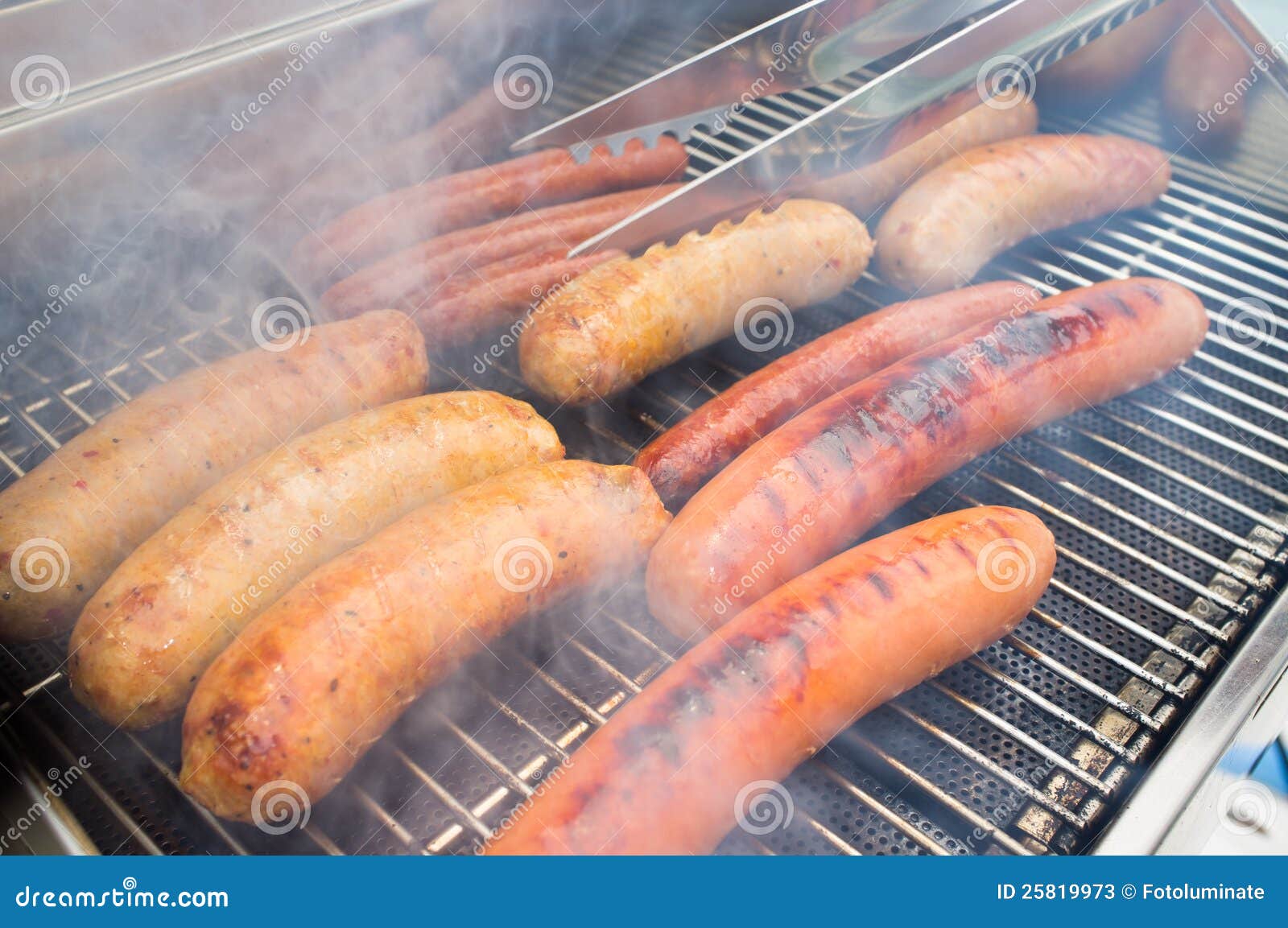 Grilling Sausage stock image. Image of pork, smoked, cook - 25819973