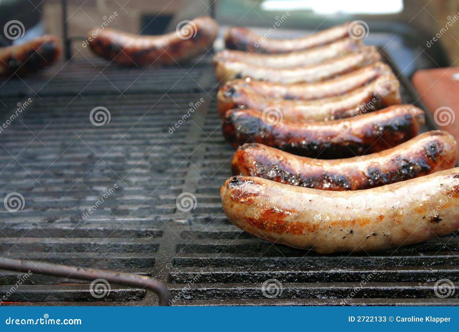 Grilling sausage stock image. Image of cooking, smoke - 2722133