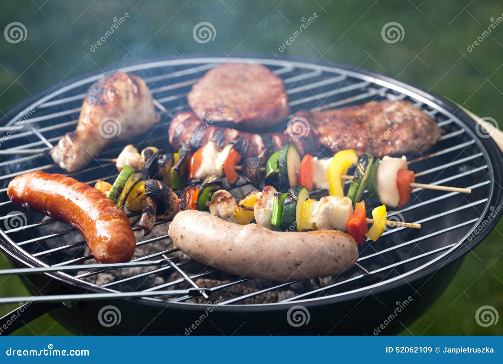 Grilling Time, Grill, Bright Colorful Vivid Theme Stock Image - Image ...