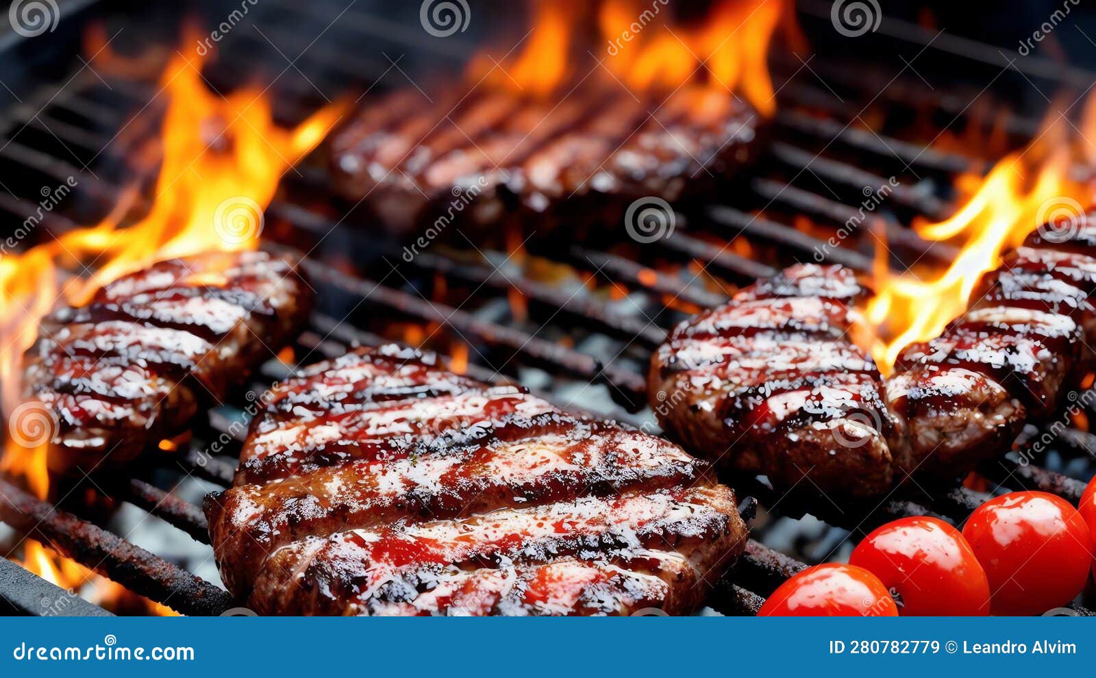 Grilling Up Independence Day.AI Generated Stock Illustration ...