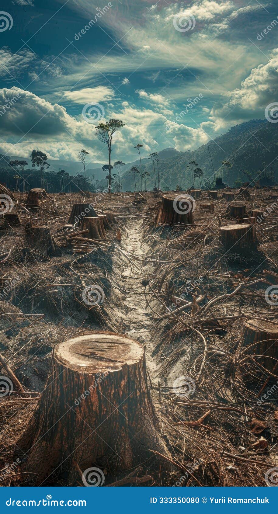 A Grim Depiction of Deforestation and Desertification Highlighting ...