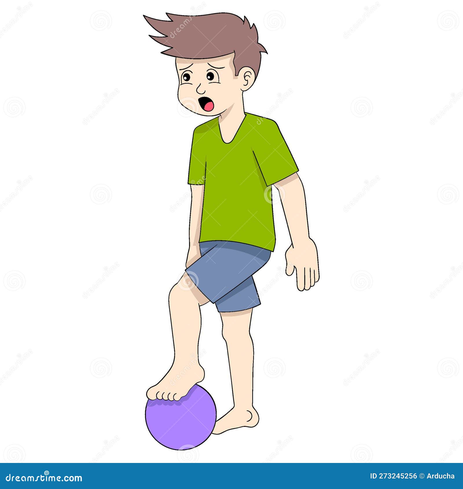 Grim Faced Boy Carrying a Soccer Ball Stock Vector - Illustration of ...
