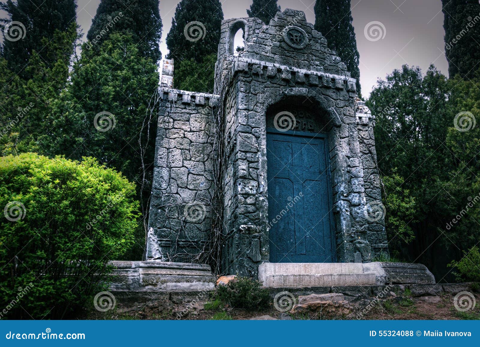 Grim Picture Old Abandoned Crypt Editorial Stock Photo - Image of ...