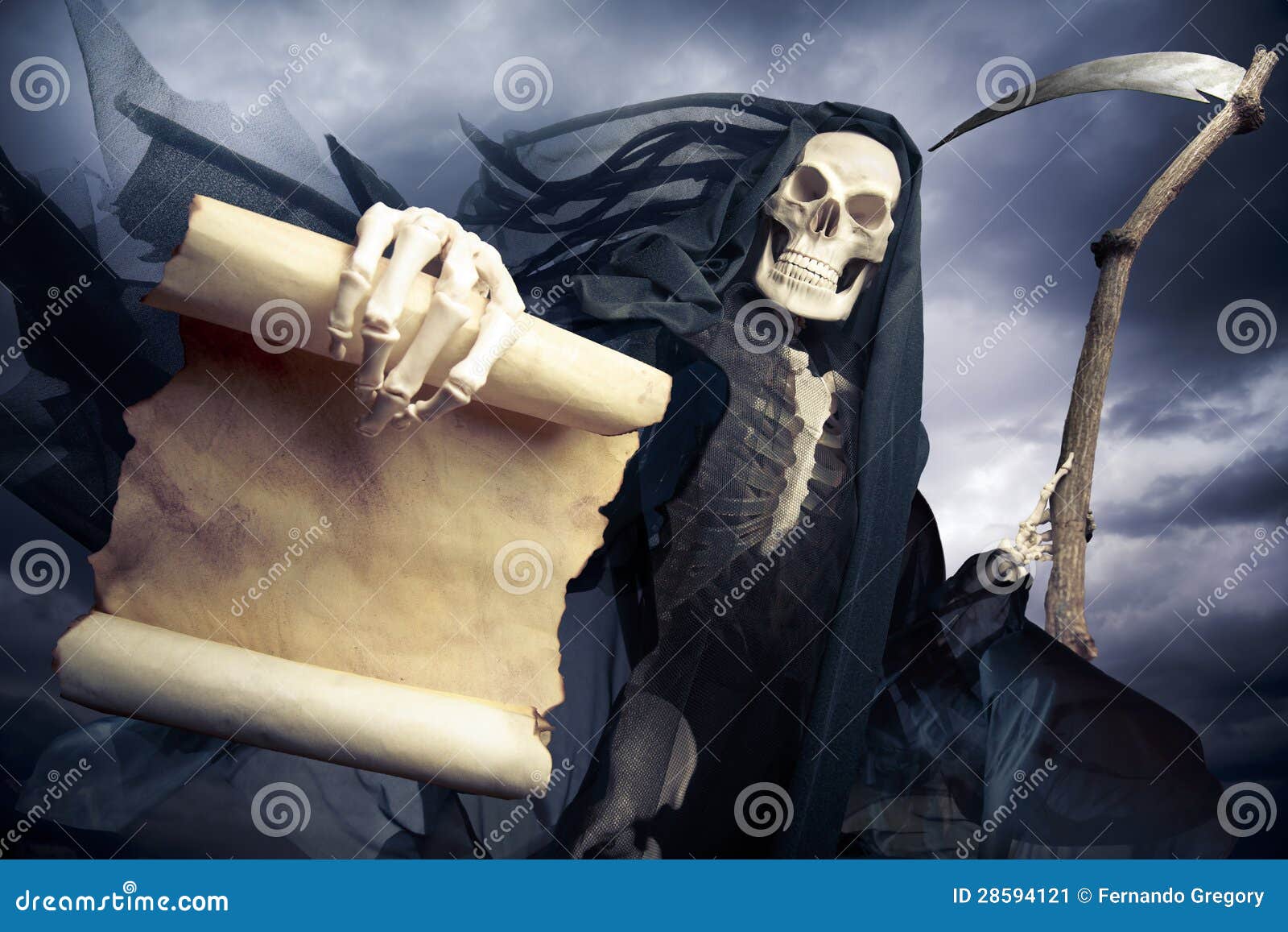 Grim Reaper/ Angel of Death Stock Image - Image of hand, graveyard ...