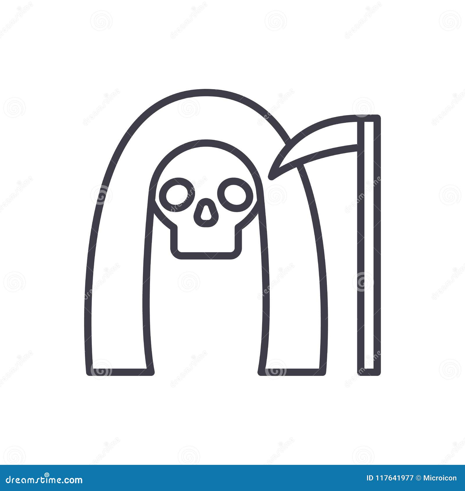 Grim Reaper Black Icon Concept. Grim Reaper Flat Vector Symbol, Sign ...