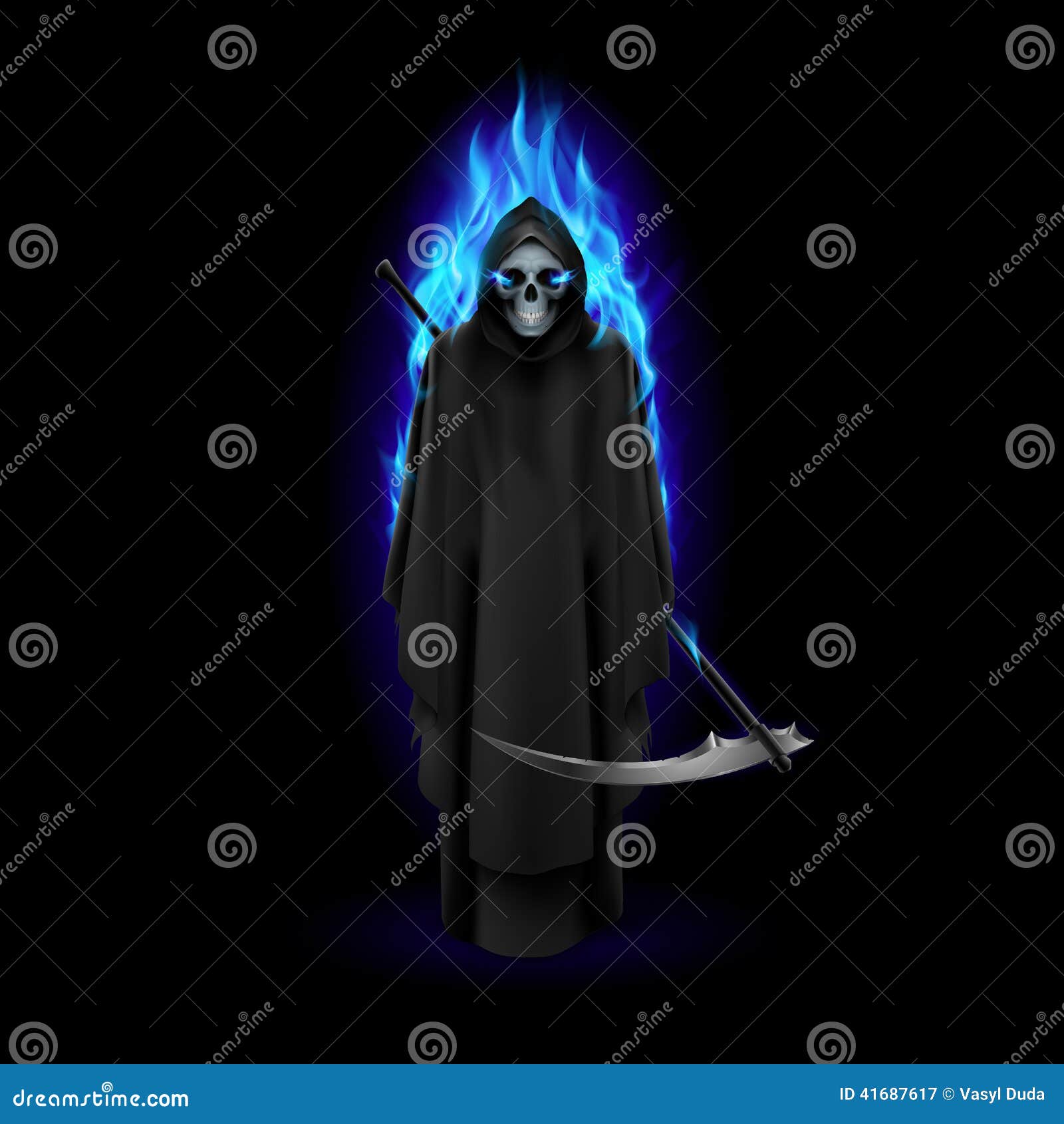 Grim Reaper stock illustration. Illustration of eternal - 41687617