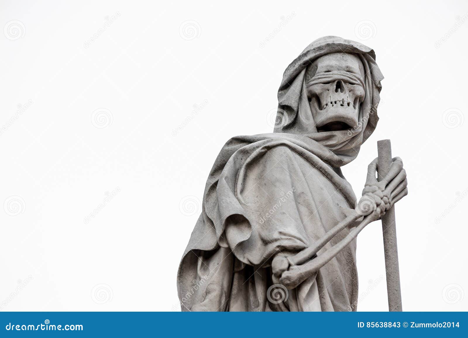 The Grim Reaper Death Personified Statue, Holding Sickle Stock Image ...