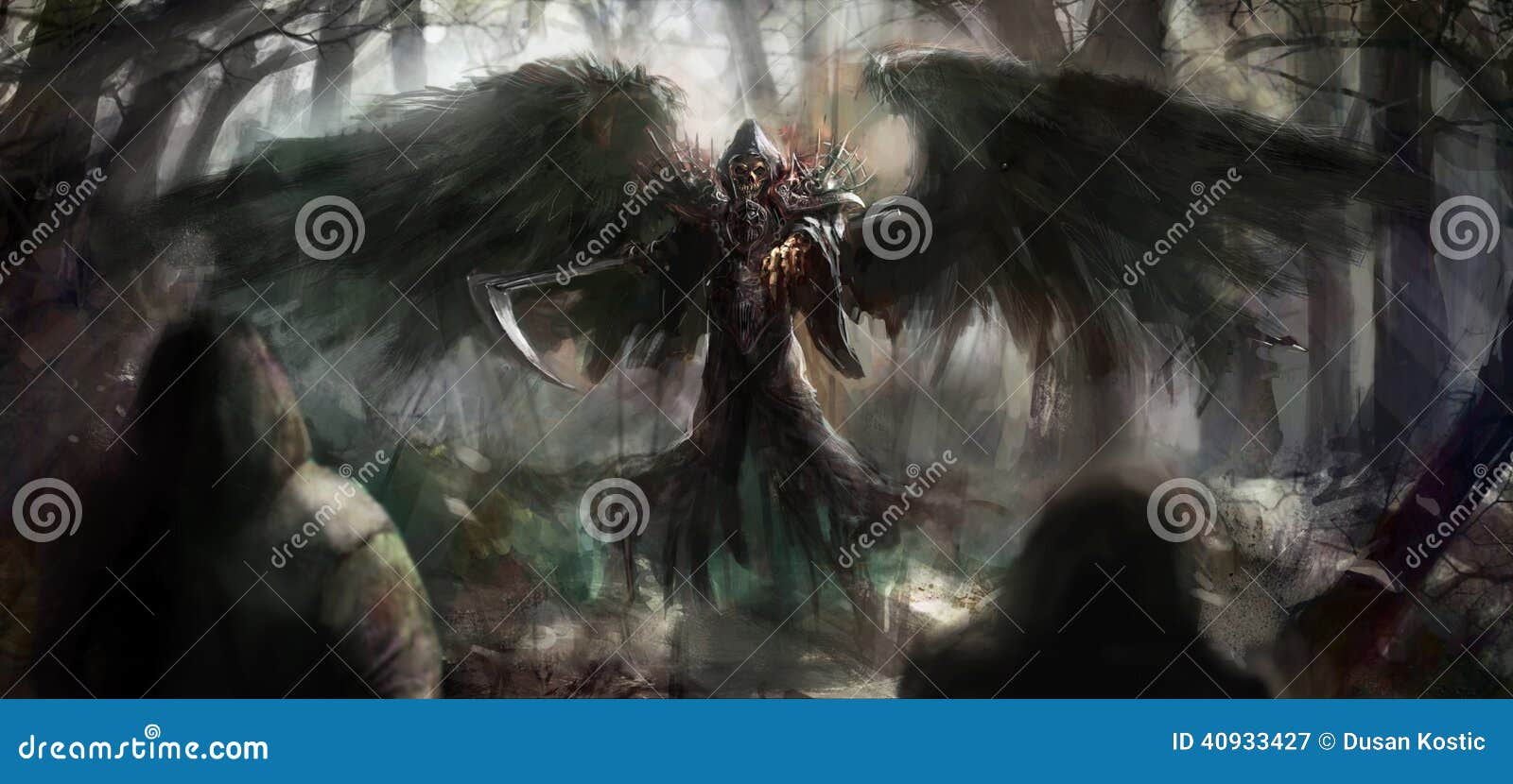 Grim reaper stock illustration. Illustration of demon - 40933427