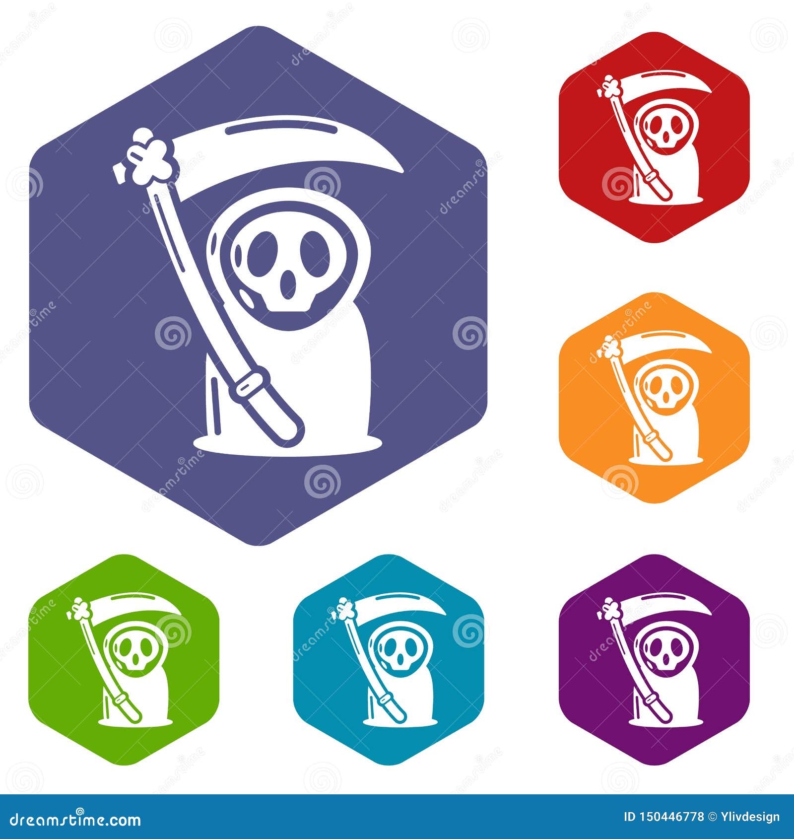 Grim Reaper Icon, Simple Black Style Stock Vector - Illustration of ...