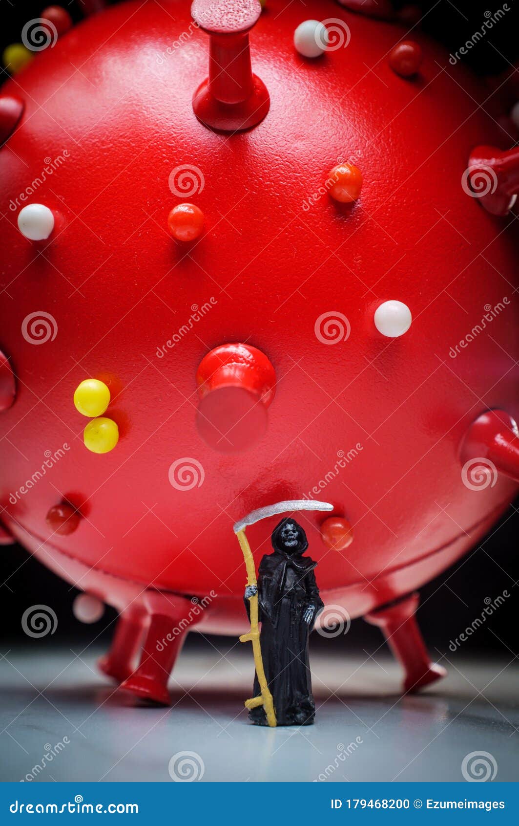 Grim Reaper Coronavirus Model Stock Photo - Image of coronavirus ...