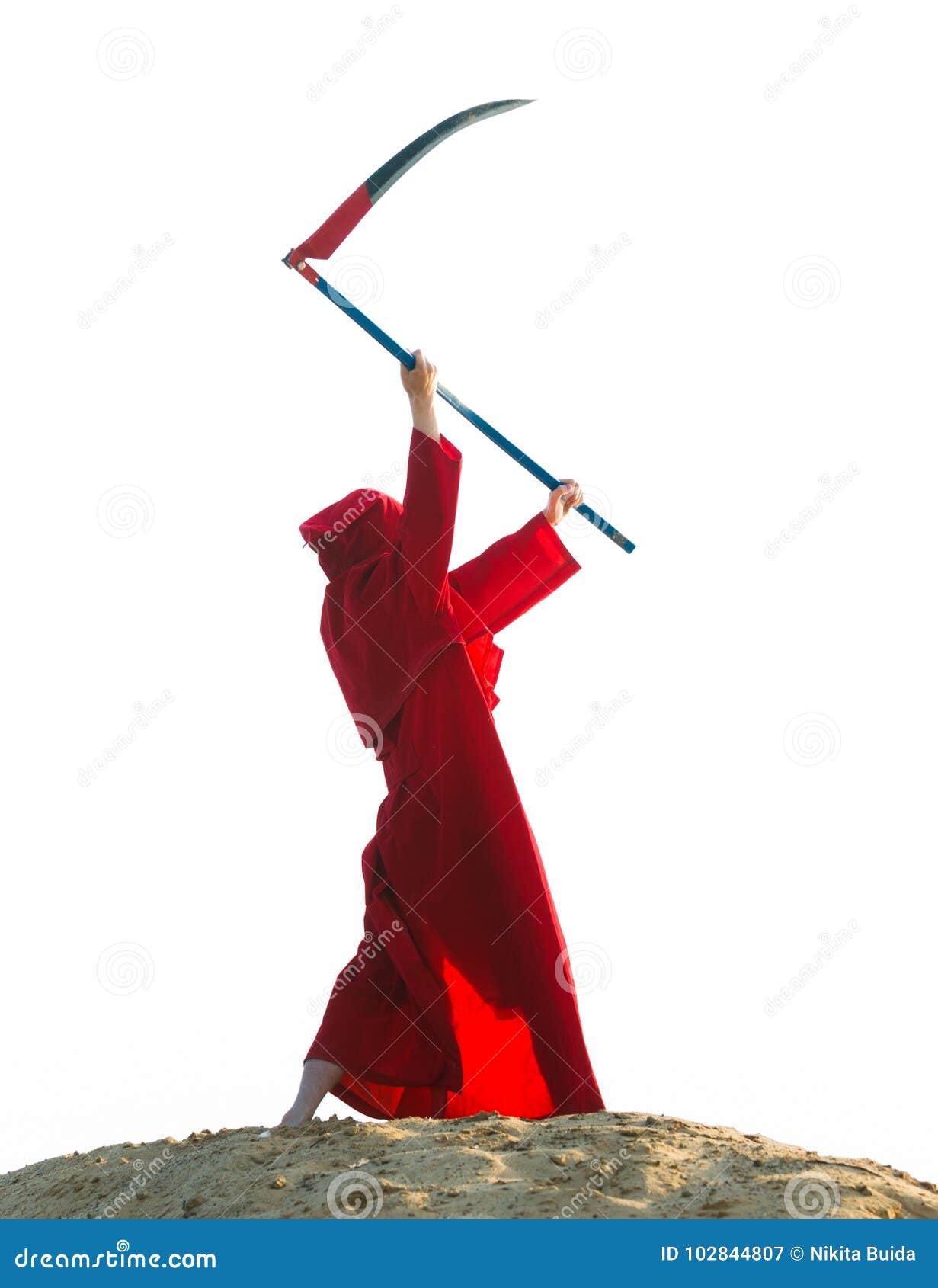 Grim reaper in red stock image. Image of fate, background - 102844807