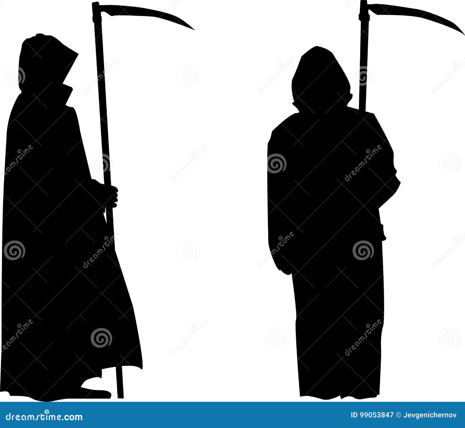 Grim Reaper Silhouette stock vector. Illustration of background - 99053847