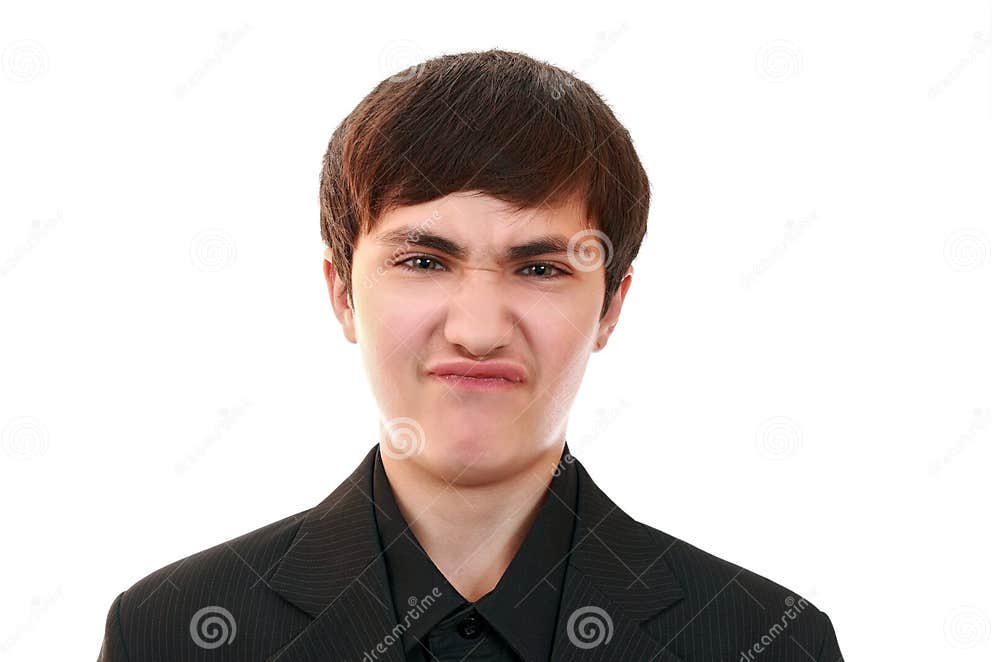 Grimace stock photo. Image of portrait, disgust, brunette - 11286356