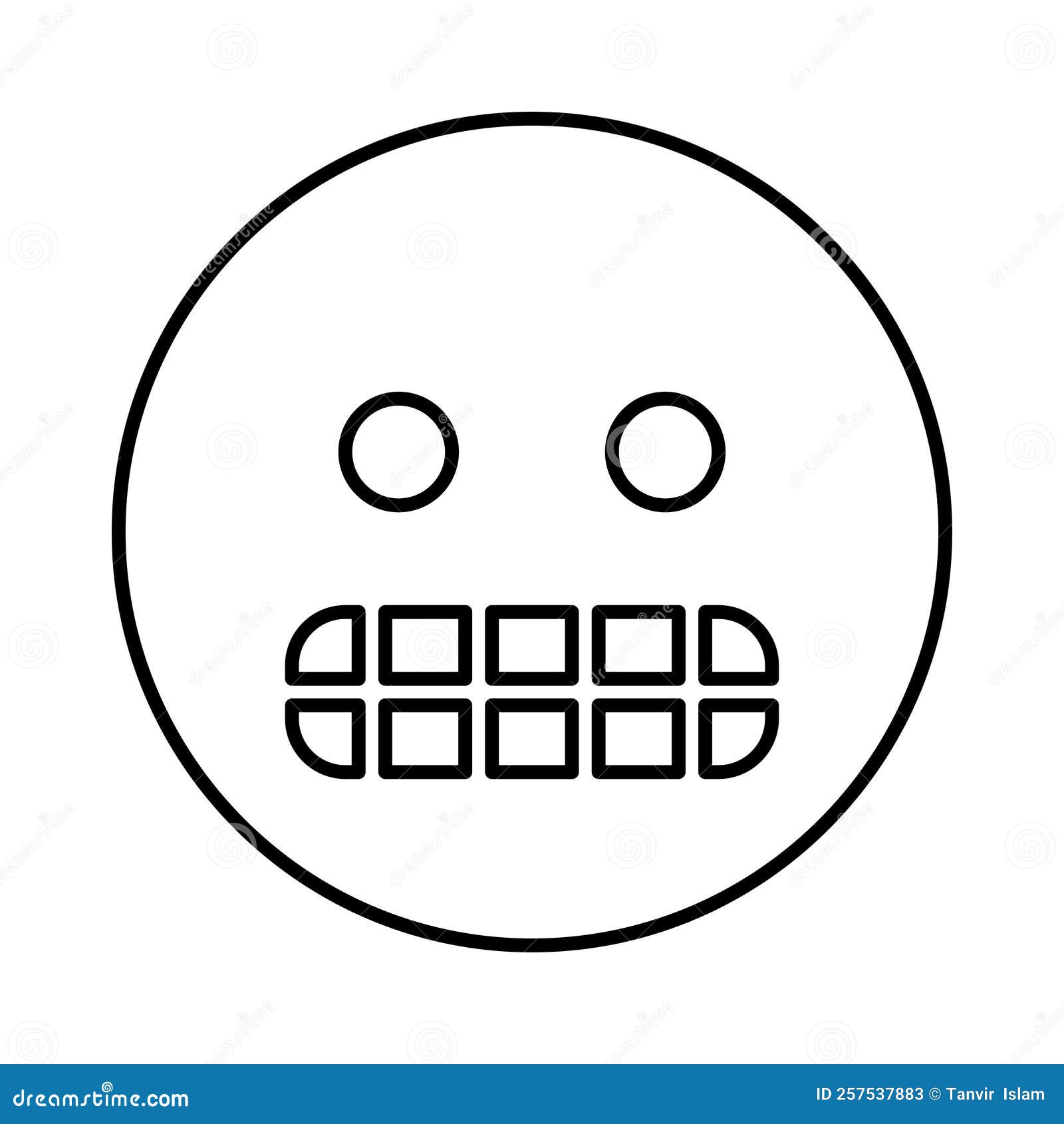 Grimace Emoji Icon stock vector. Illustration of vector - 257537883