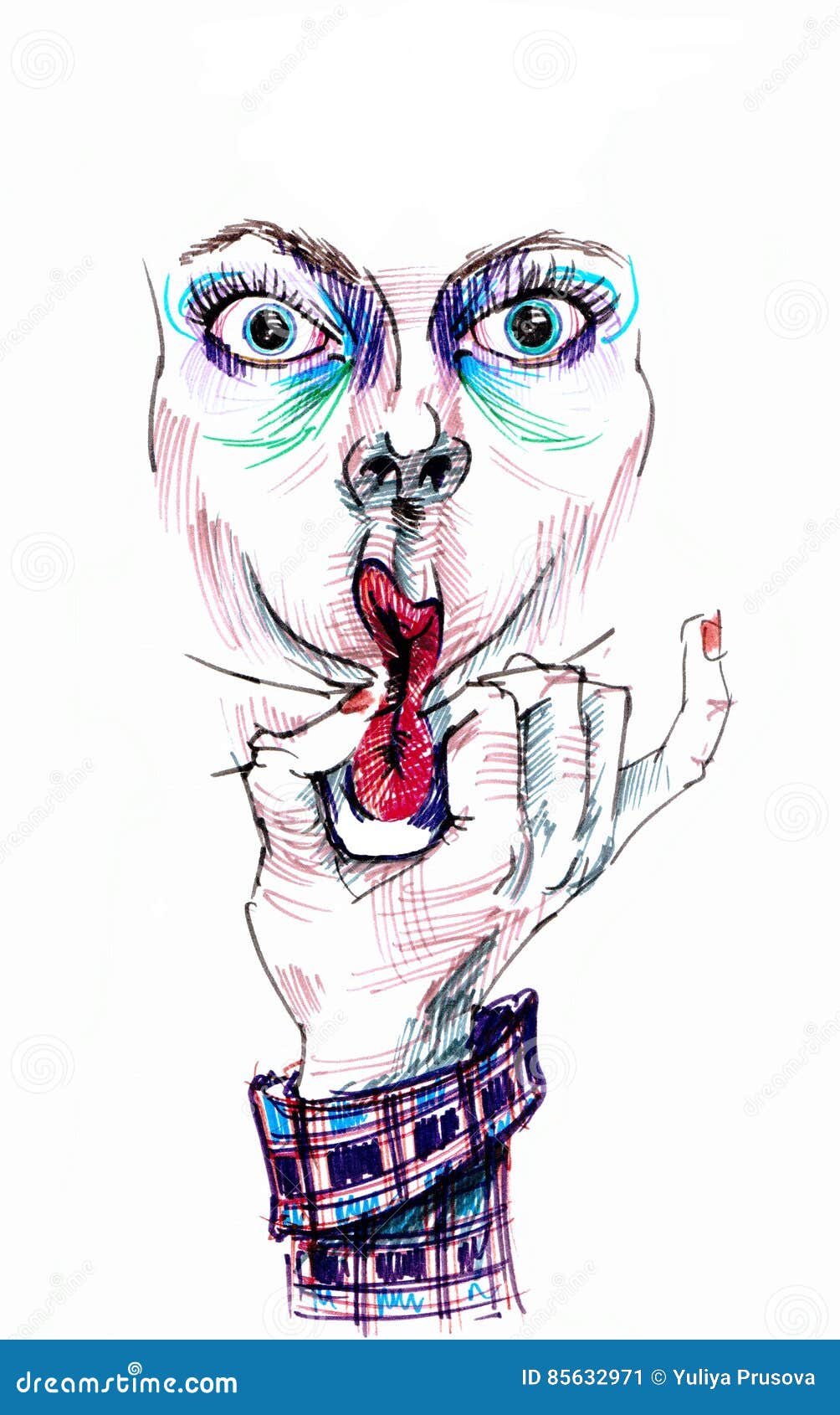 Grimace stock illustration. Illustration of grimace, portrait - 85632971