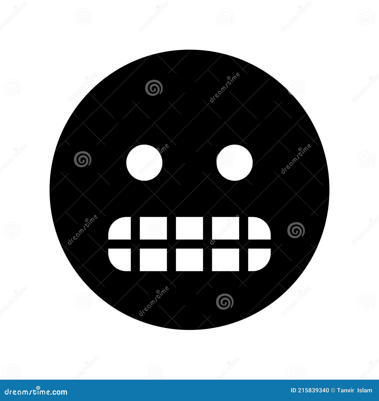 Grimace Vector Icon stock vector. Illustration of vector - 215839340