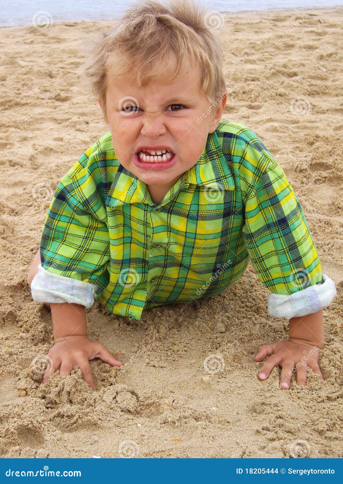 Grimacing boy stock photo. Image of vacation, youth, child - 18205444