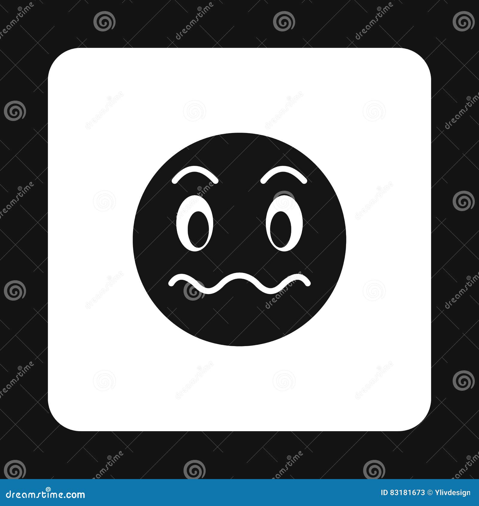 Grimacing Emoticon Icon, Simple Style Stock Vector - Illustration of ...
