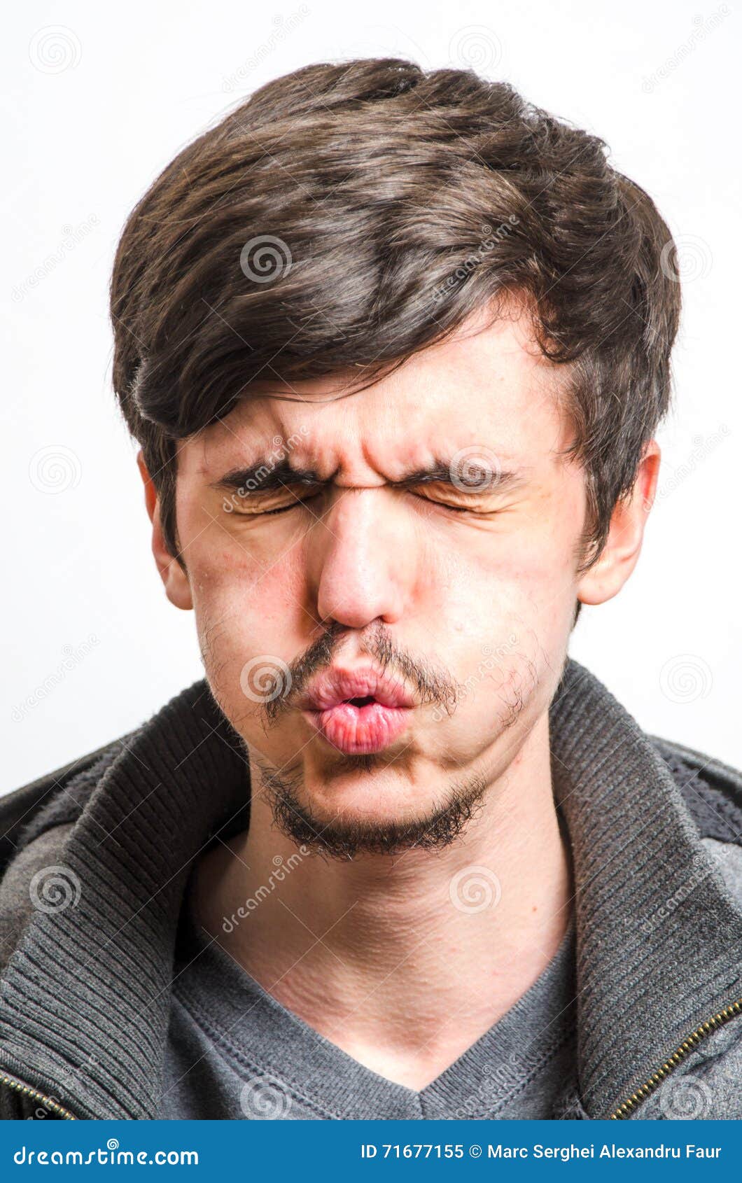 Grimacing Man in Pain stock image. Image of symptom, grimace - 71677155