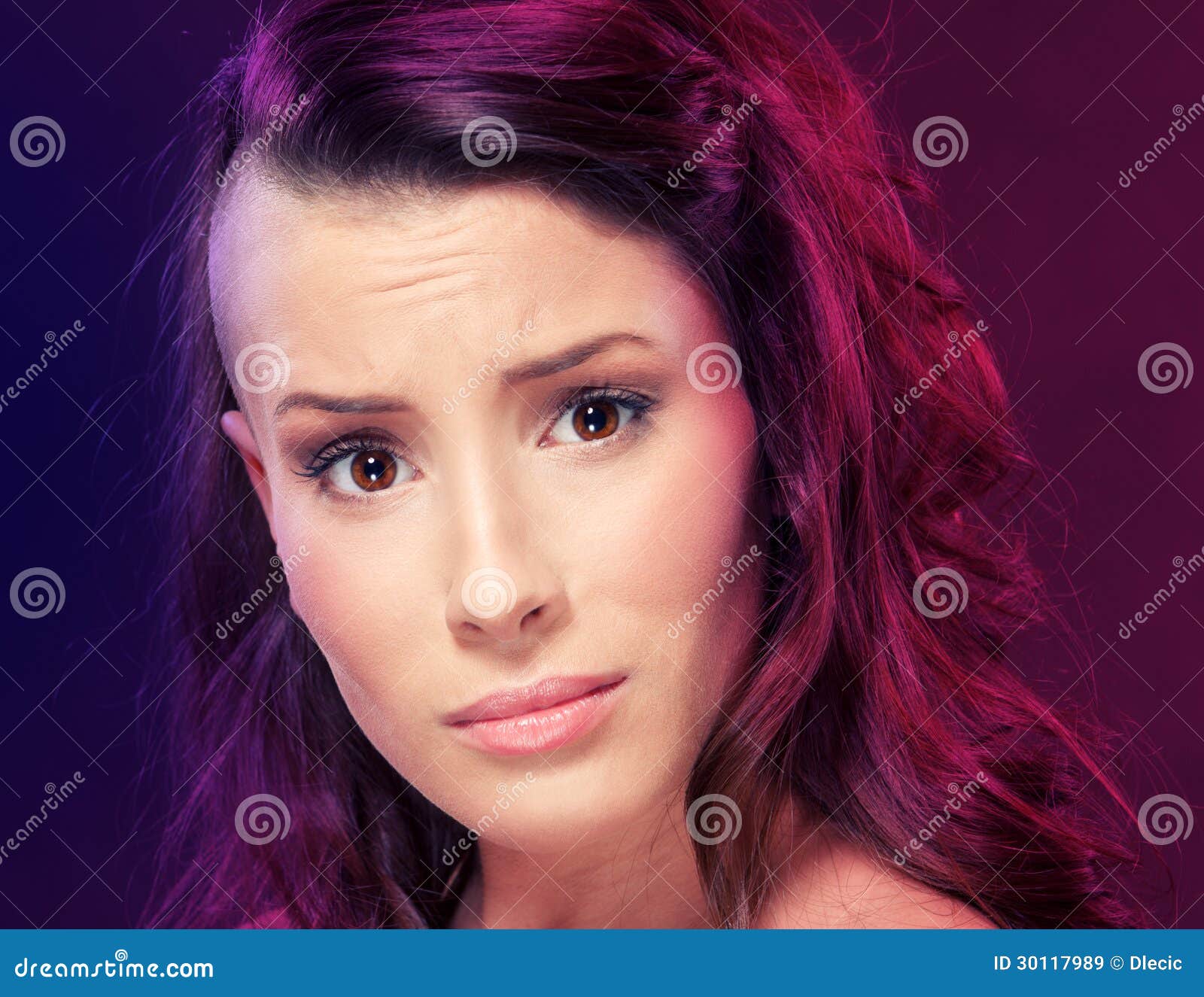 Grimacing young woman stock image. Image of mouth, closeup - 30117989