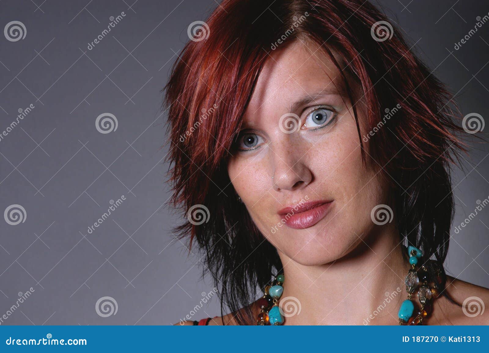 Grin stock photo. Image of eyes, blue, stylish, female - 187270
