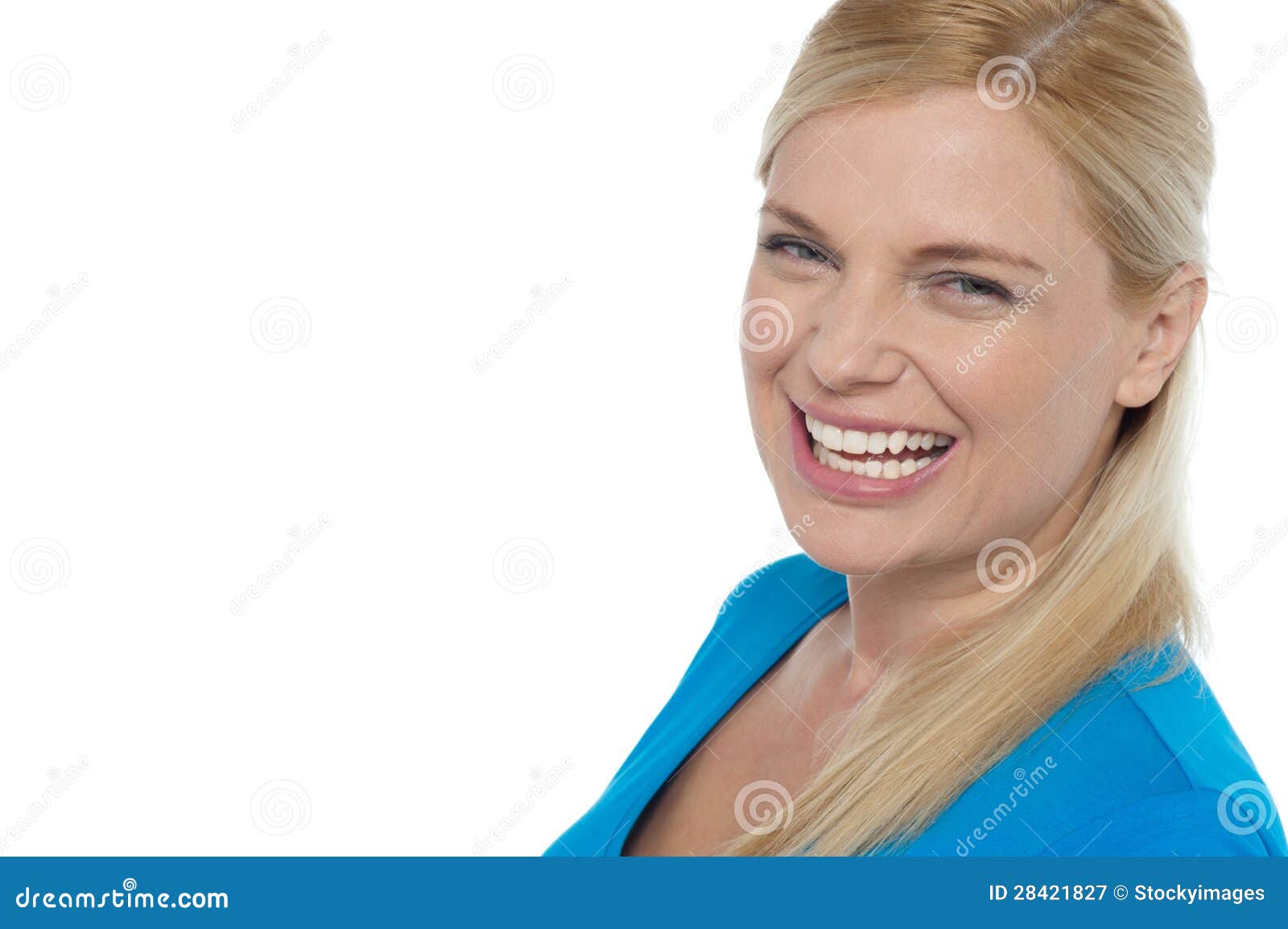 Grin of a Gorgeous Young Laughing Woman Stock Image - Image of casual ...