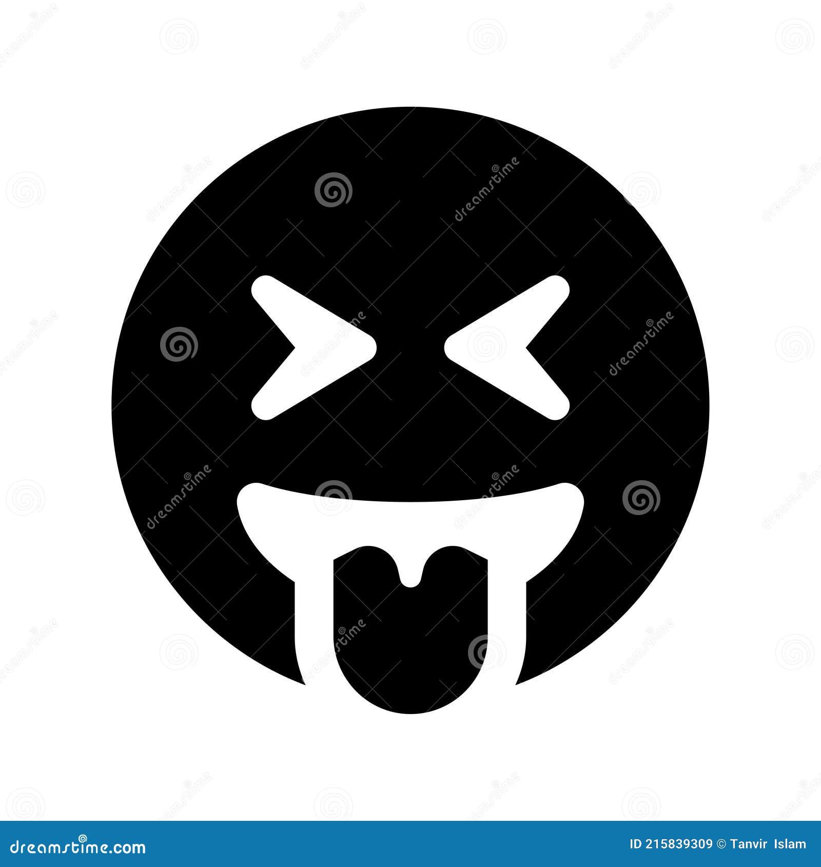 Grin Tongue Emoji Icon Vector Illustration | CartoonDealer.com #257537910