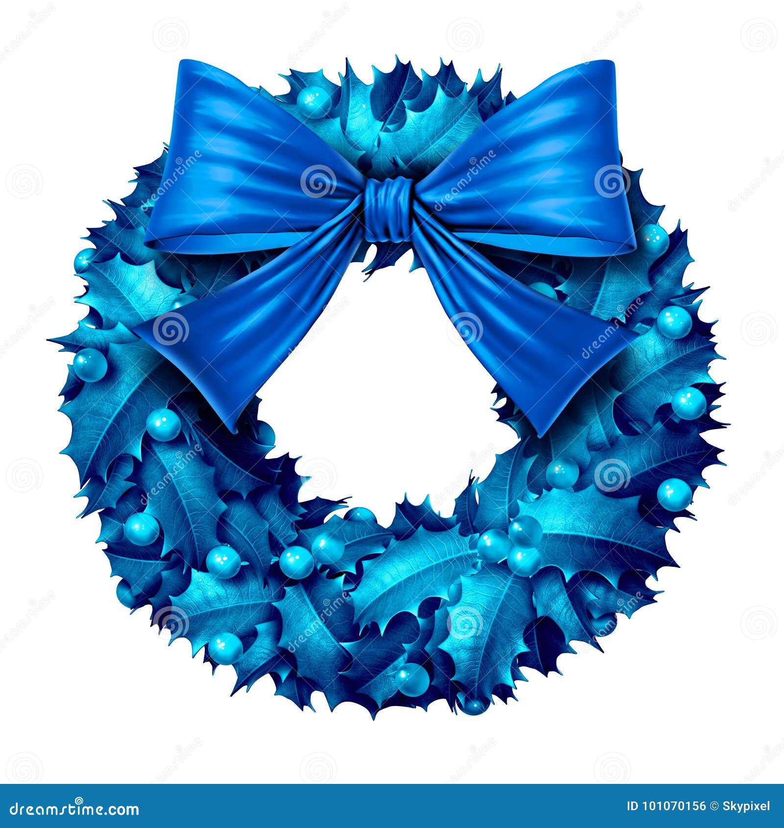 Grinalda azul isolada ilustração stock. Ilustração de inverno - 101070156