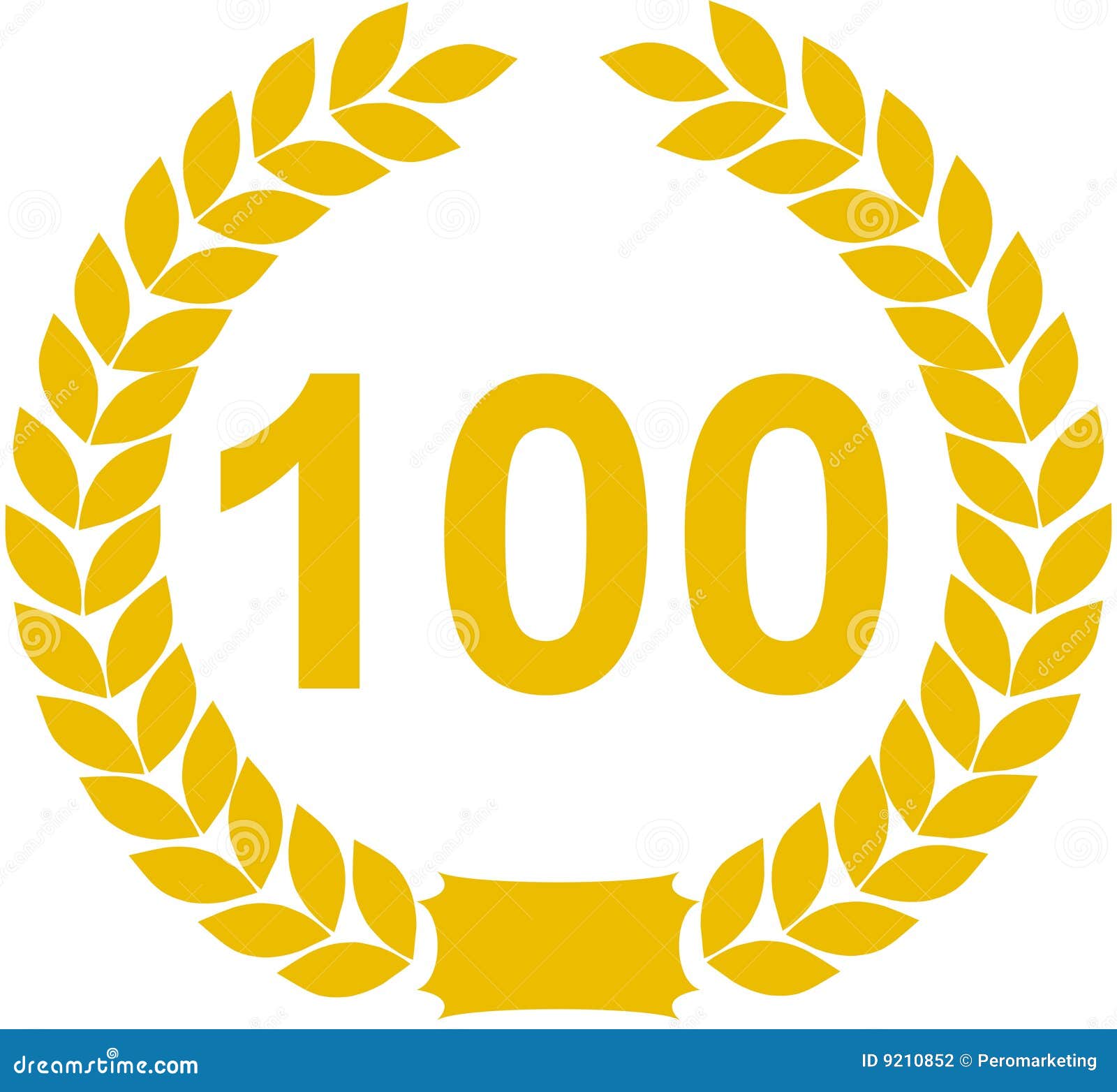 Grinalda Do Louro Do Número 100 Ilustração do Vetor - Ilustração de ...