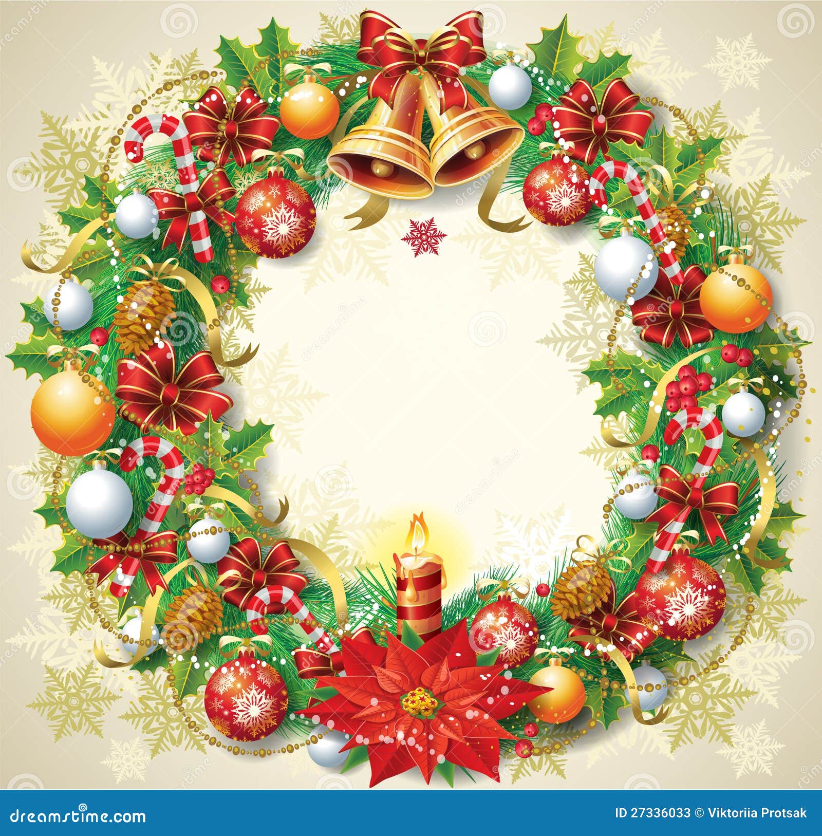 Grinalda do Natal ilustração do vetor. Ilustração de inverno - 27336033