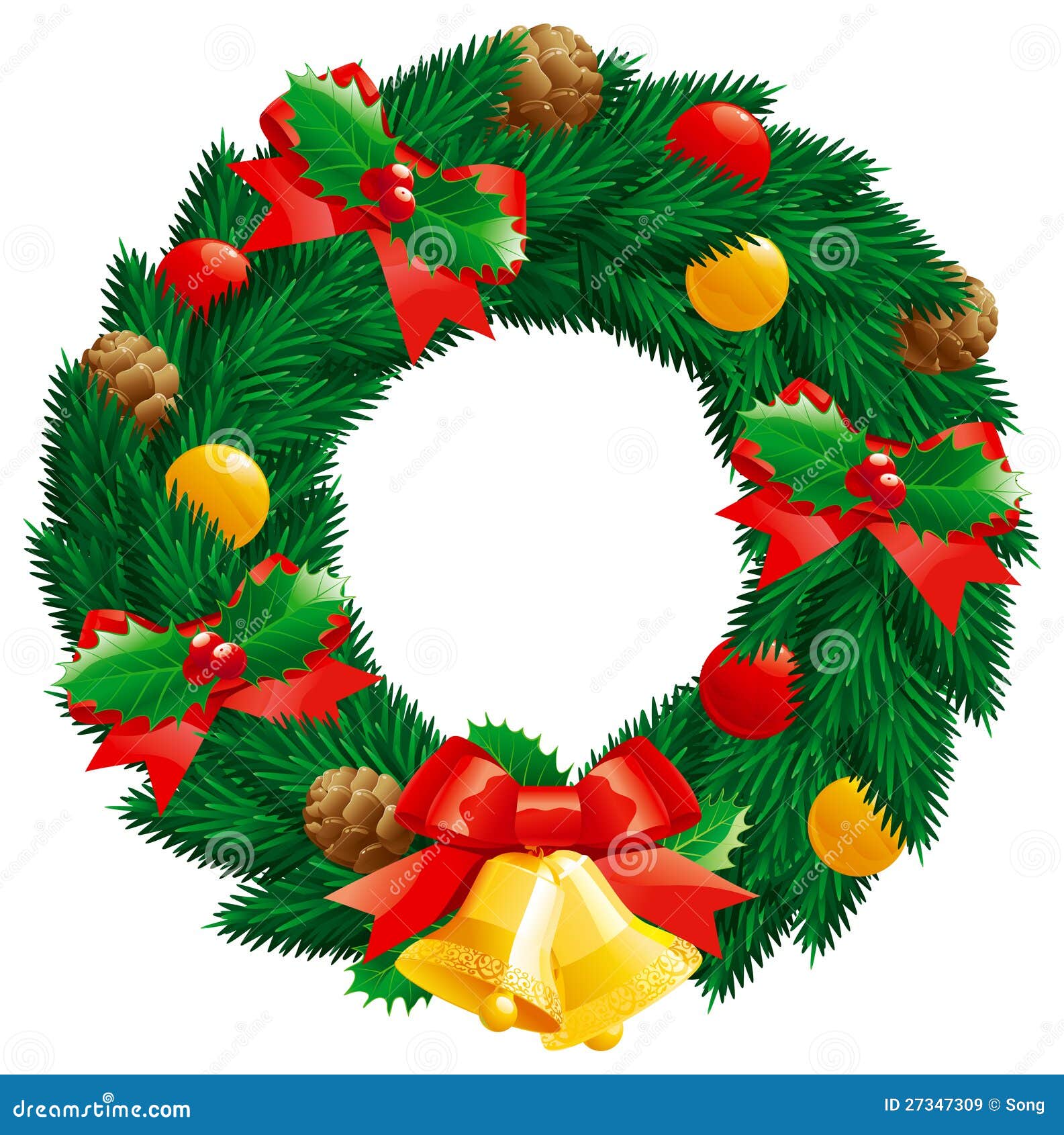 Grinalda do Natal ilustração do vetor. Ilustração de feriado - 27347309