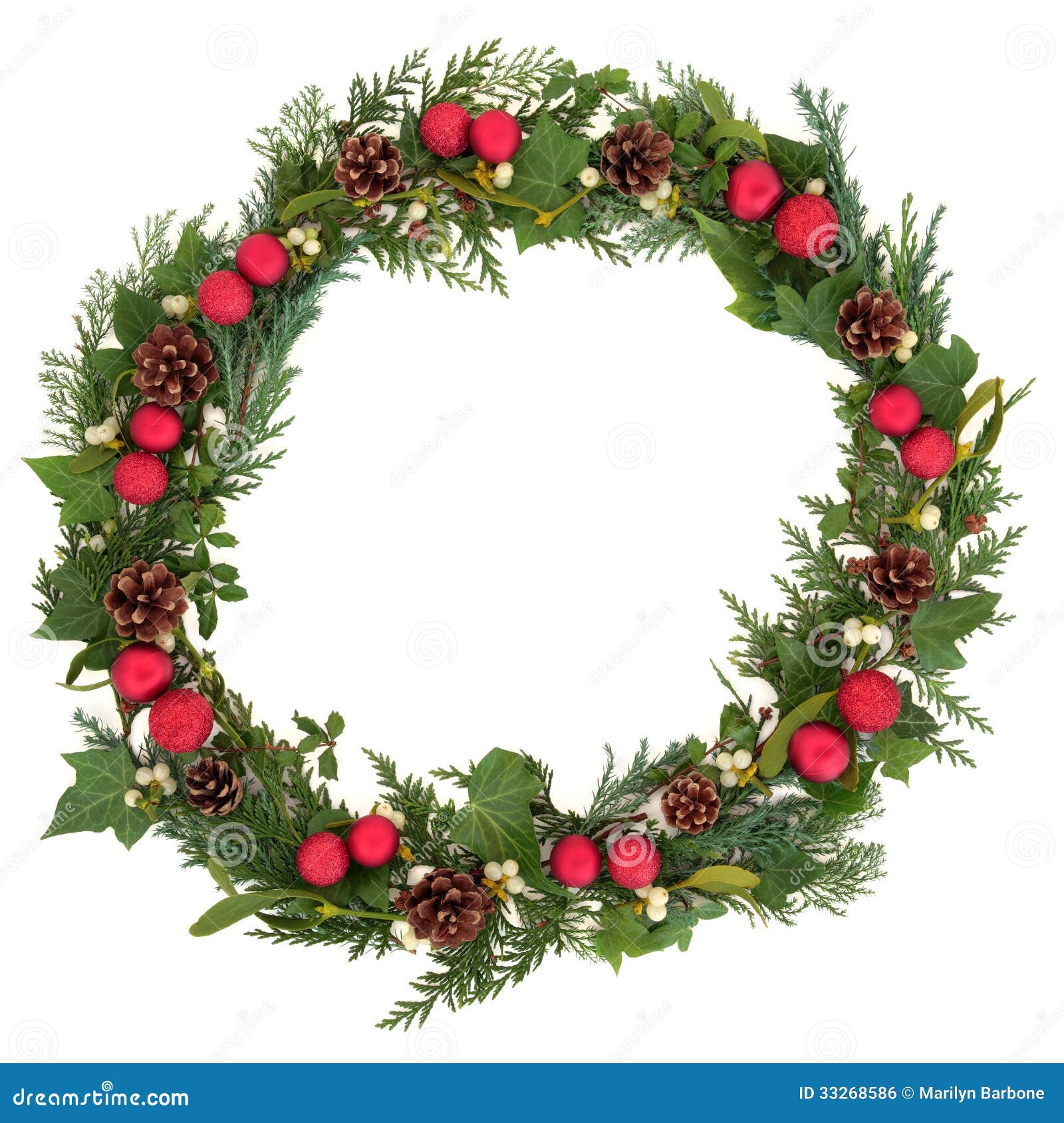 Grinalda do Natal foto de stock. Imagem de floral, vermelho - 33268586