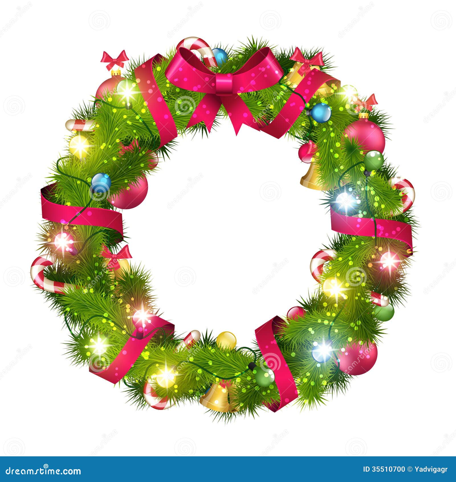 Grinalda do Natal ilustração do vetor. Ilustração de grinalda - 35510700