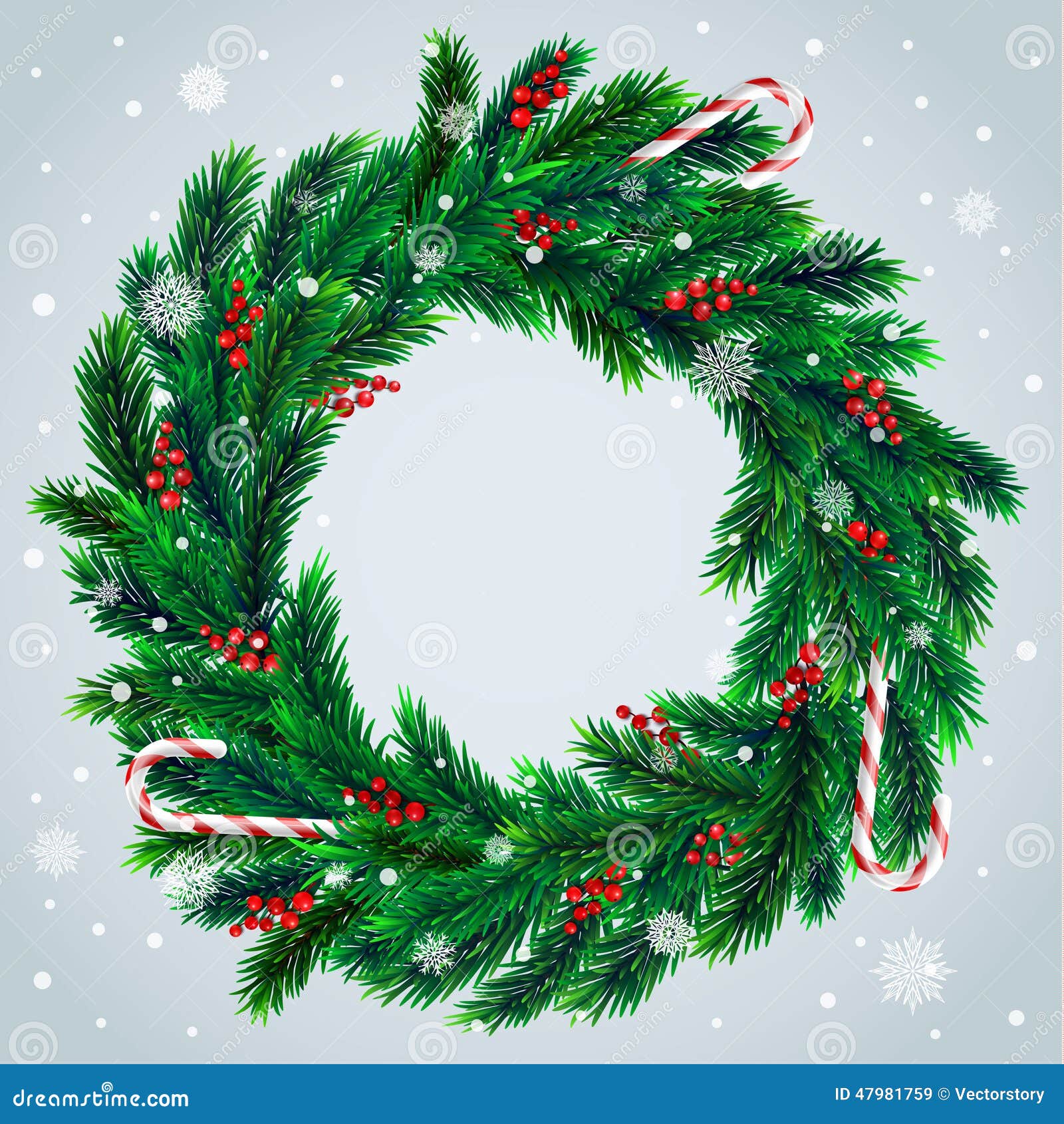 Grinalda Do Natal Com Doces Ilustração do Vetor - Ilustração de ...