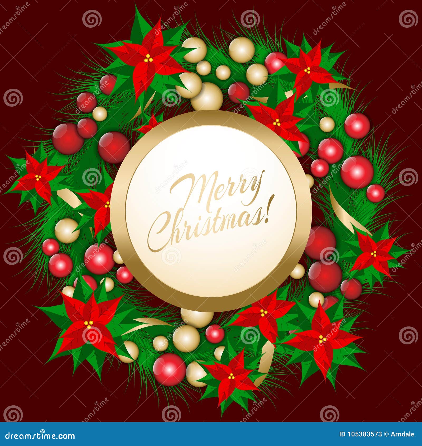 A Grinalda Do Natal Decorou Bolas E Flores Coloridas Da Estrela Do ...