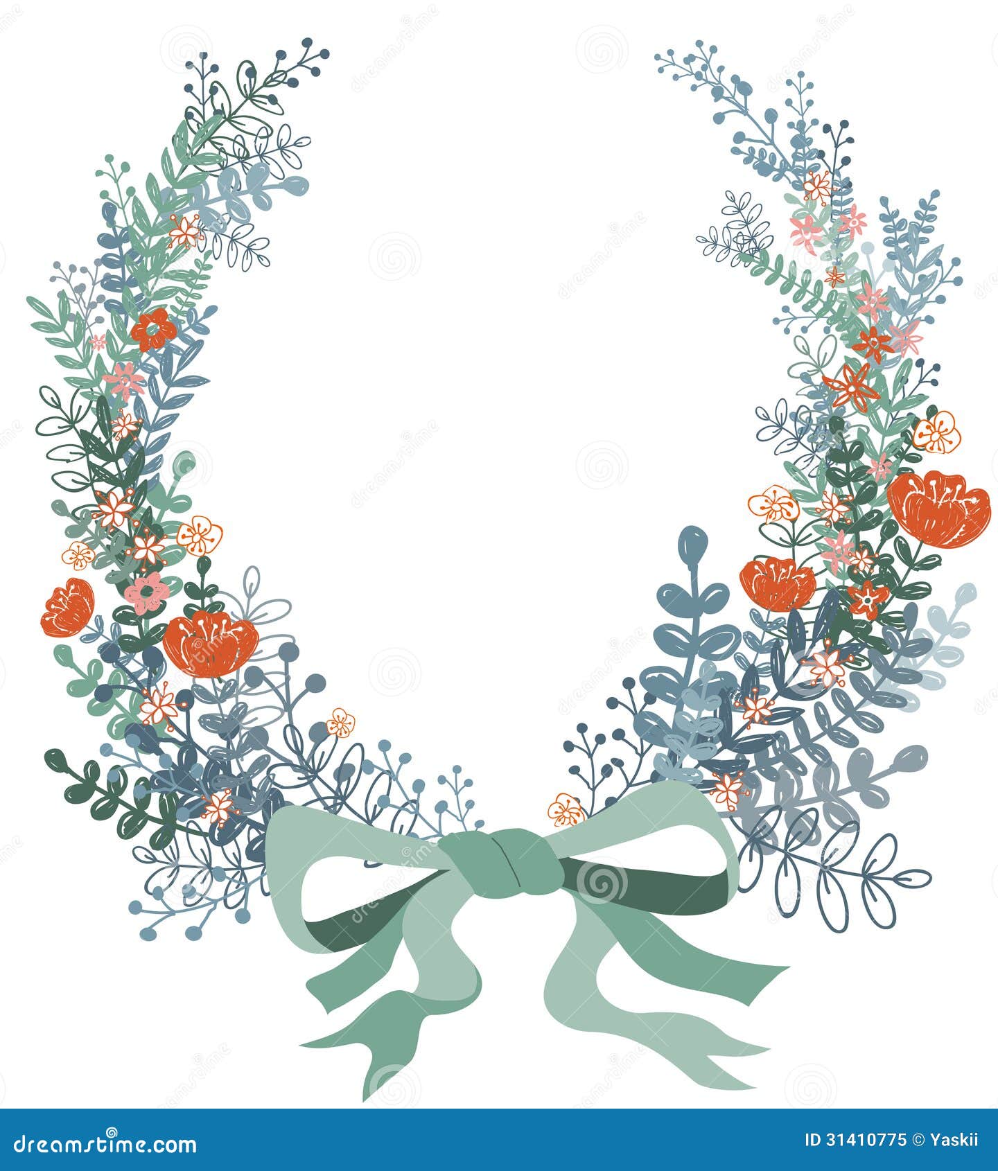 Grinalda floral ilustração do vetor. Ilustração de pacote - 31410775