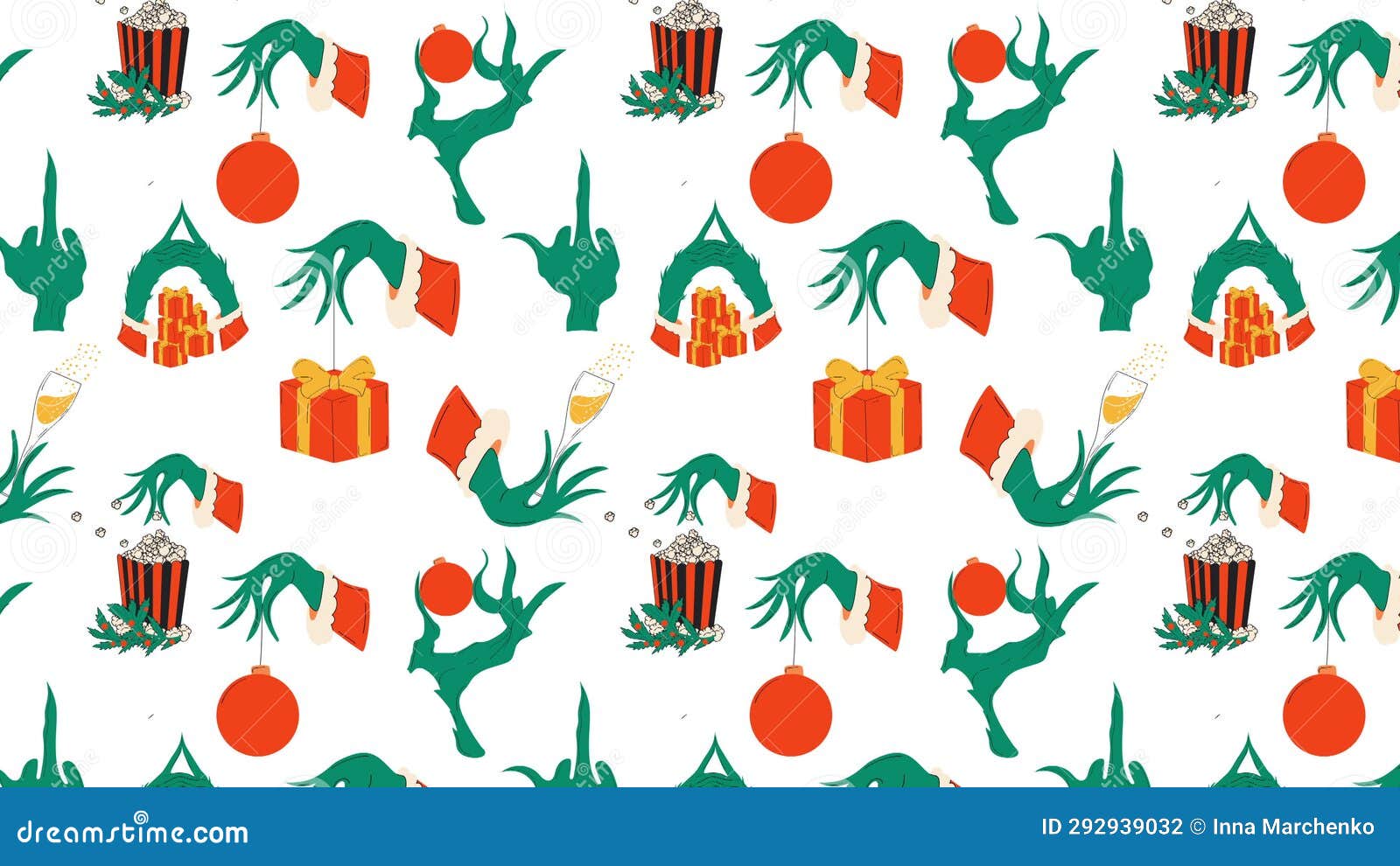 Grinch Hand Animation Loop Background. Video Flat Cartoon Animation ...