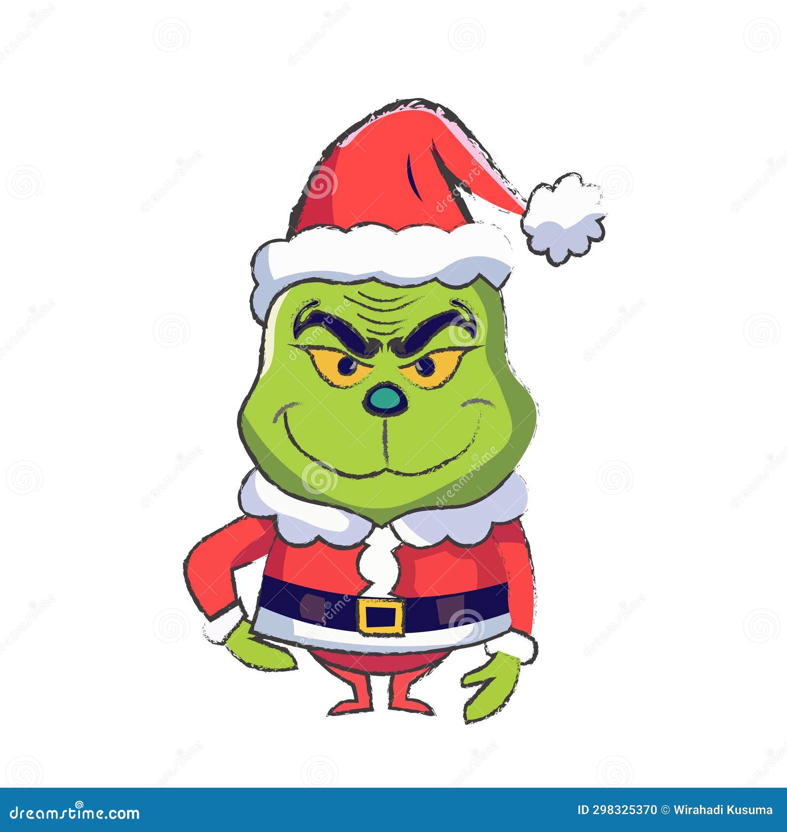 Grinch Sticker with Ornament Christmas Stock Vector - Illustration of ...