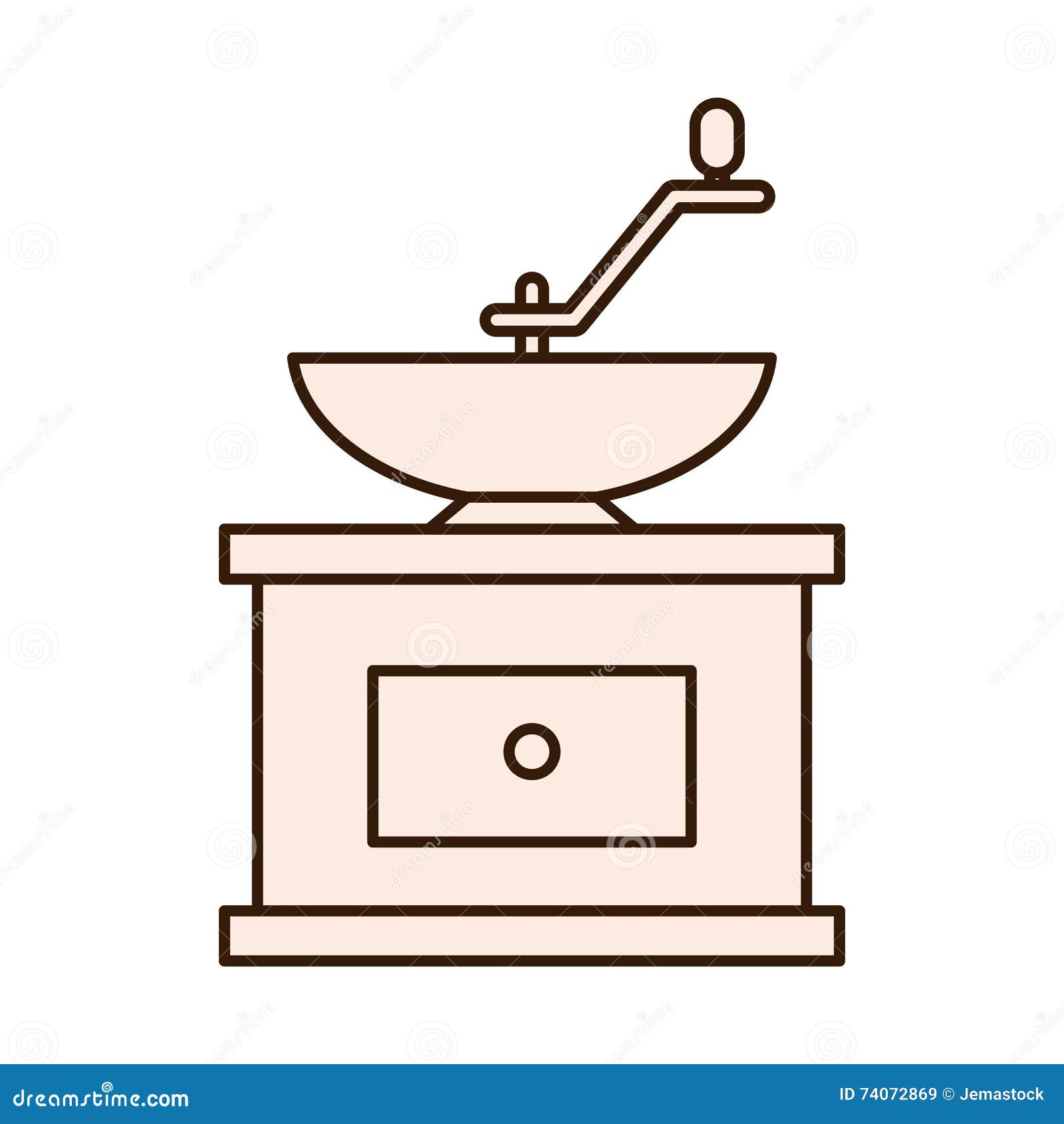 Grind machine coffee icon stock illustration. Illustration of bean ...